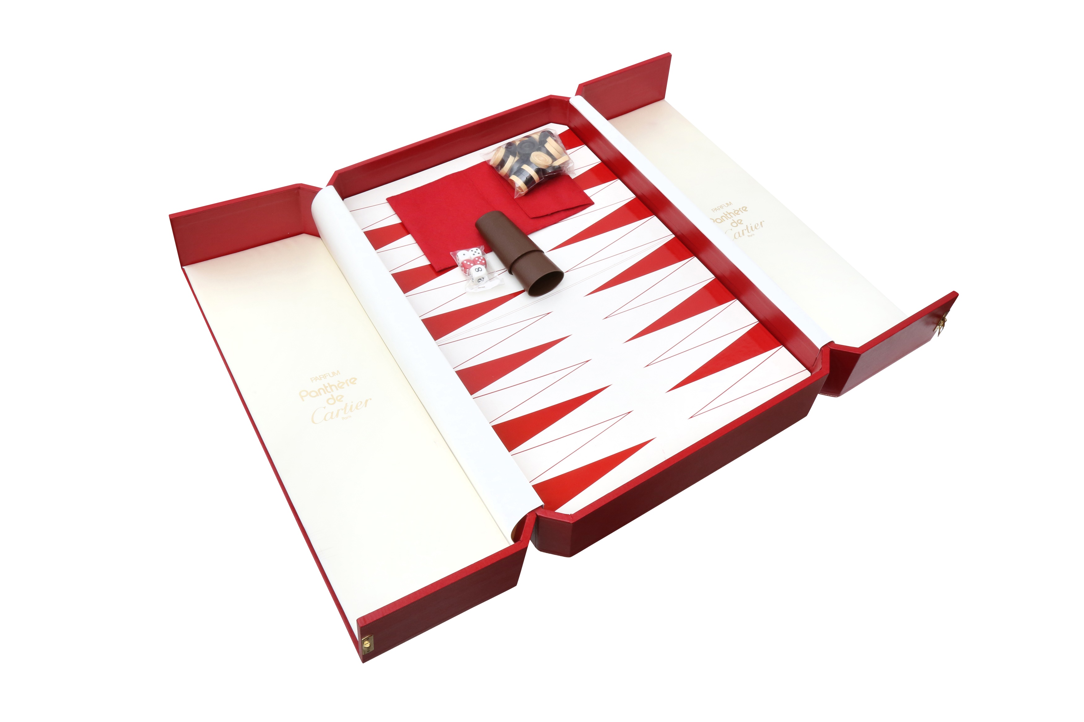 Lot 306 - Cartier Parfums Burgundy Leather Cased