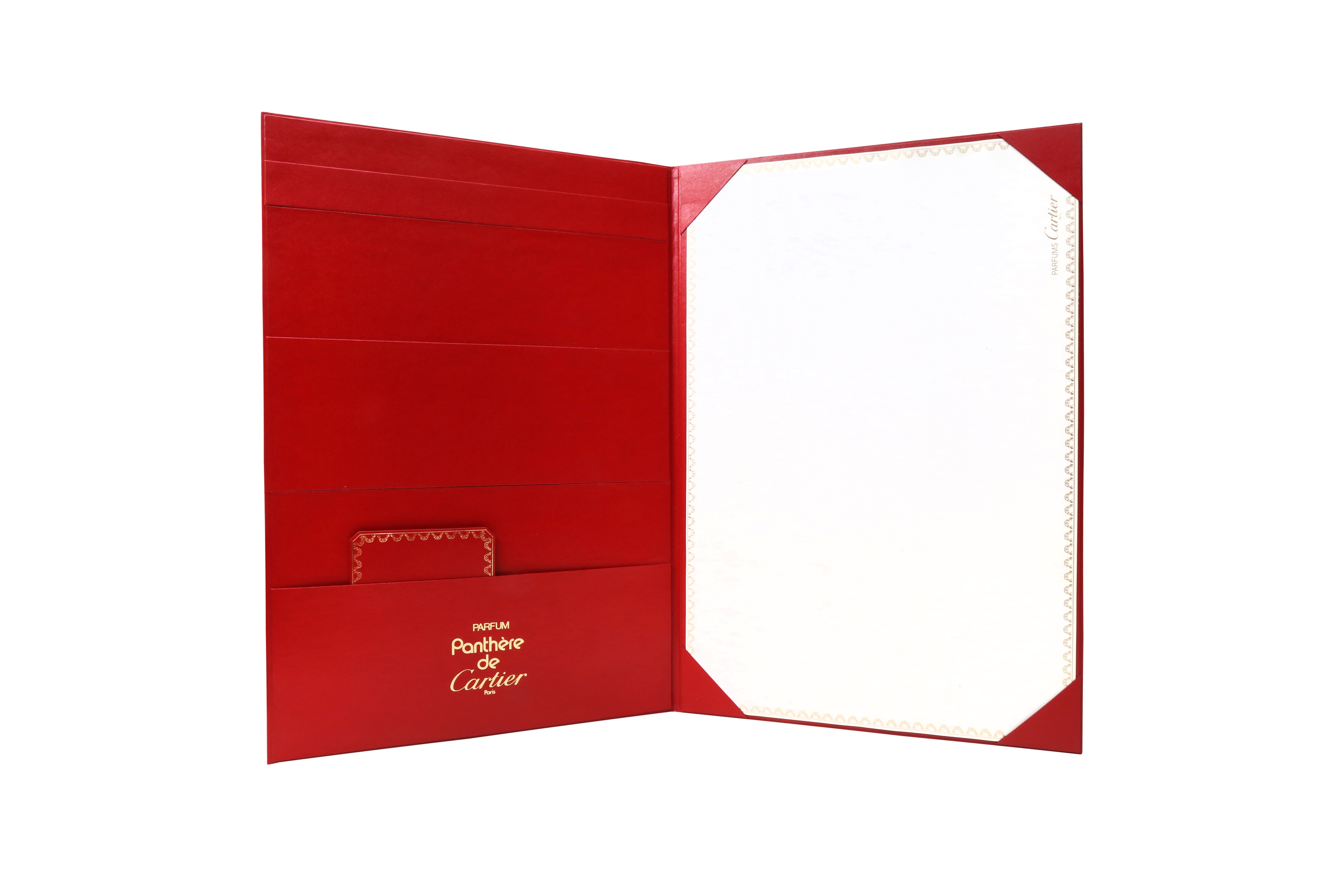 Lot 301 - Cartier Parfums Burgundy Leather Desk Pad