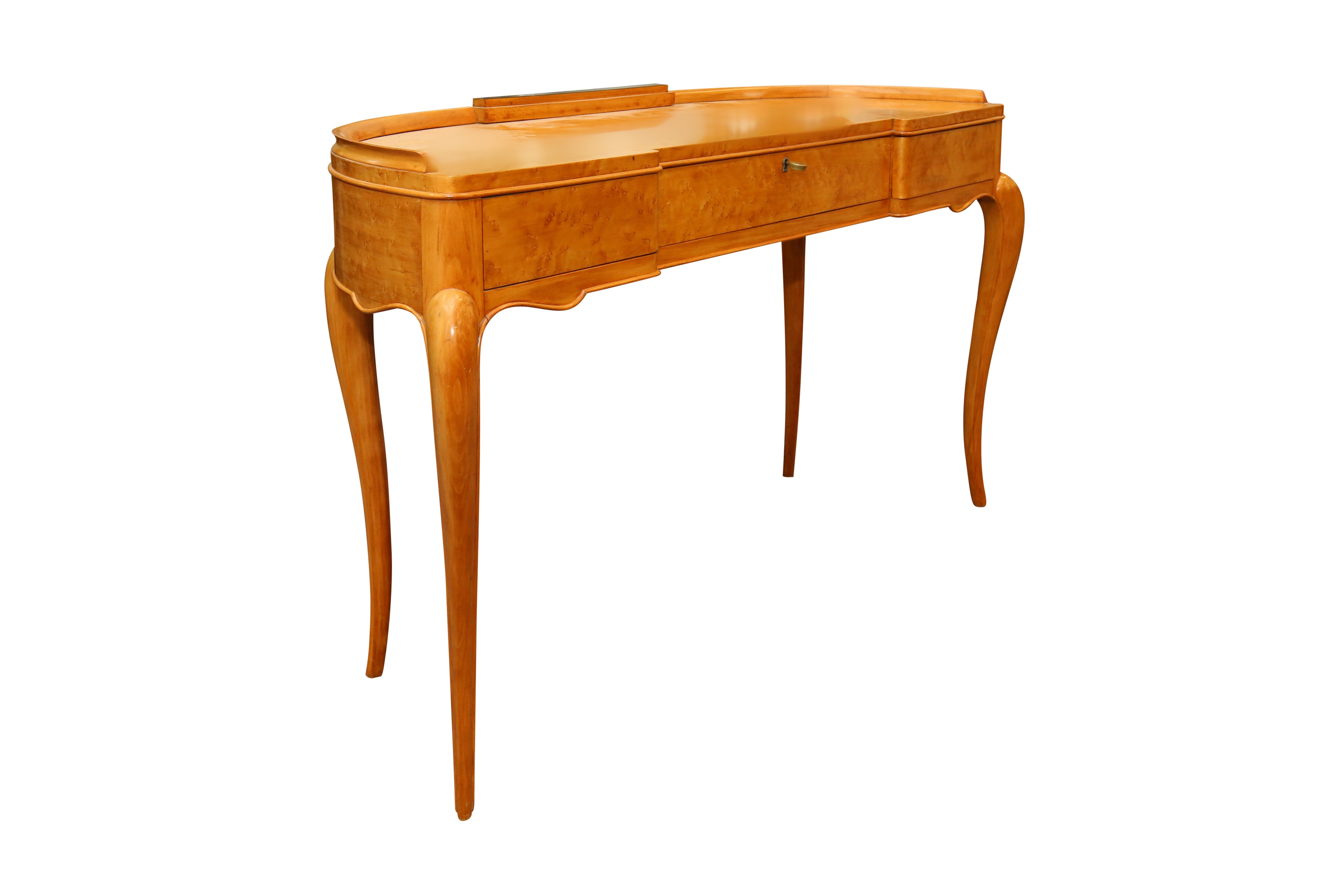 Lot 731 - A CONTEMPORARY BESPOKE WALNUT DRESSING TABLE