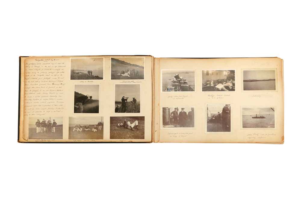 Lot 330 - A WW1 NAVAL LOG AND PHOTOGRAPH ALBUM