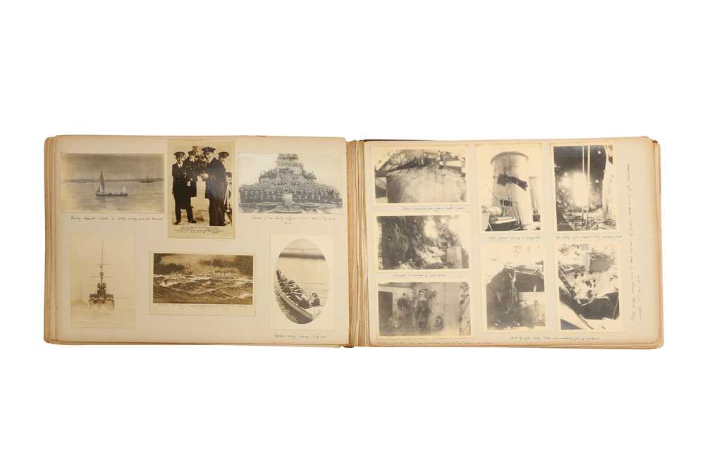 Lot 330 - A WW1 NAVAL LOG AND PHOTOGRAPH ALBUM