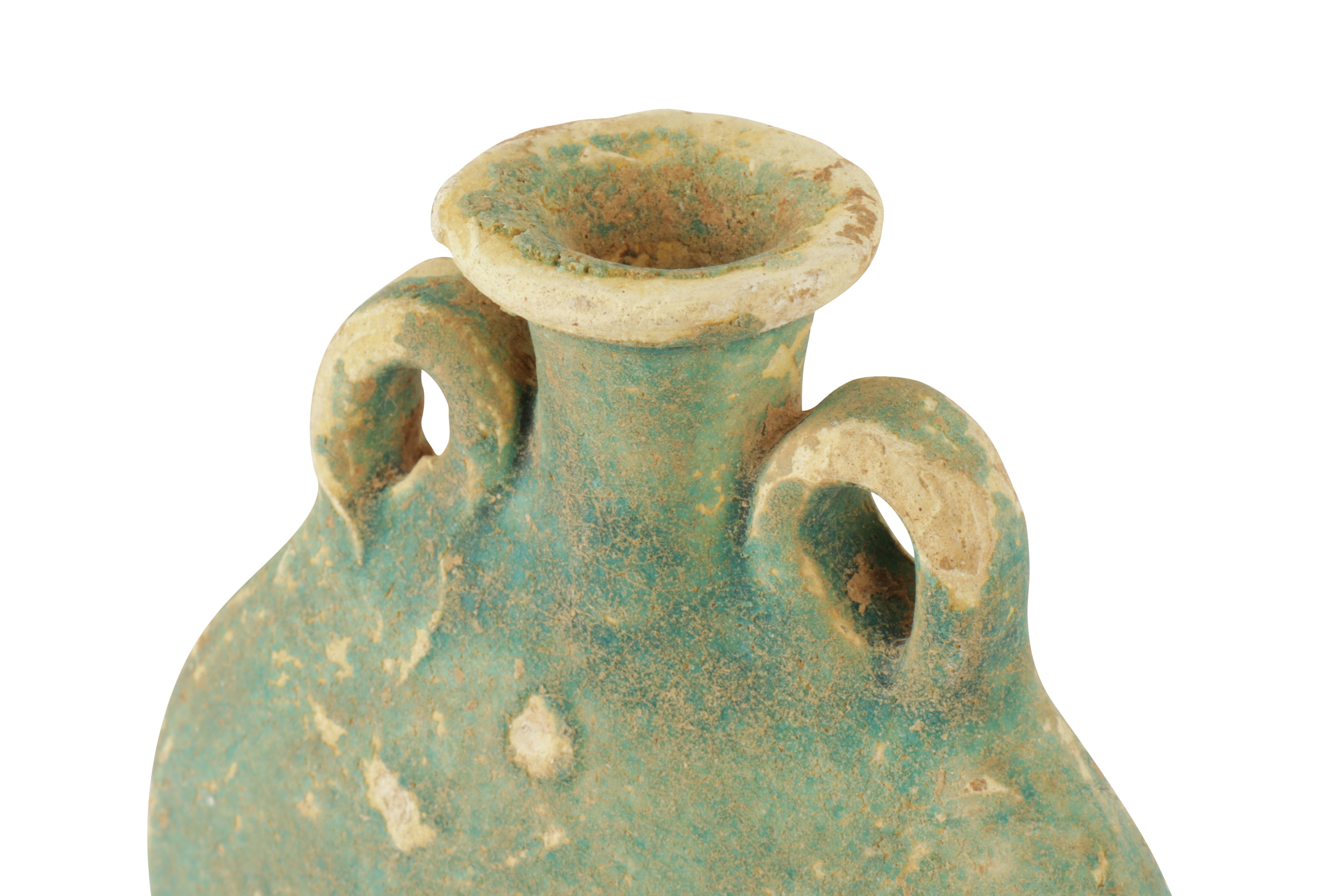 Lot 314 - TWO SELJUK POTTERY PILGRIM FLASKS