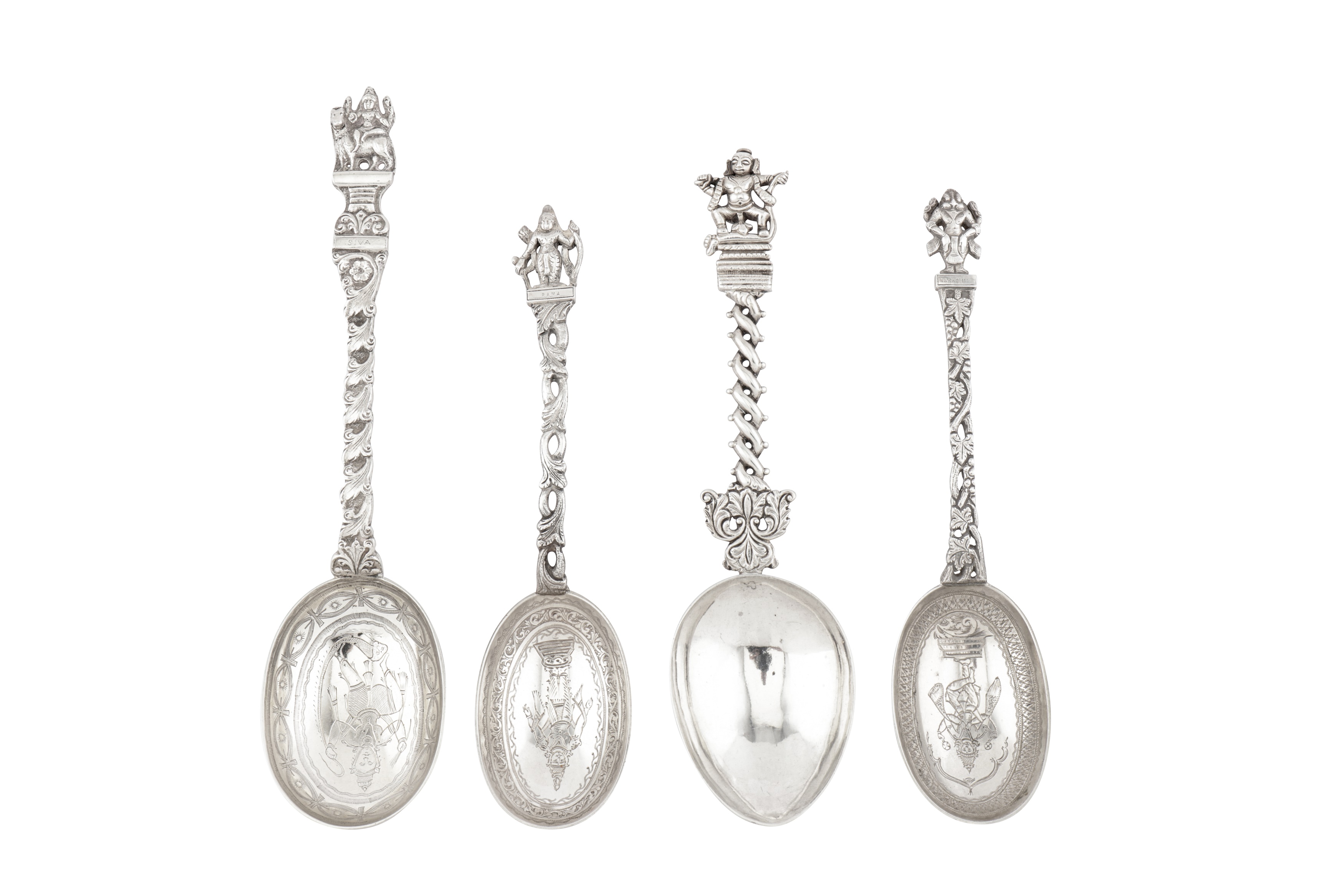 Lot 38 - Three late 19th century Anglo - Indian silver