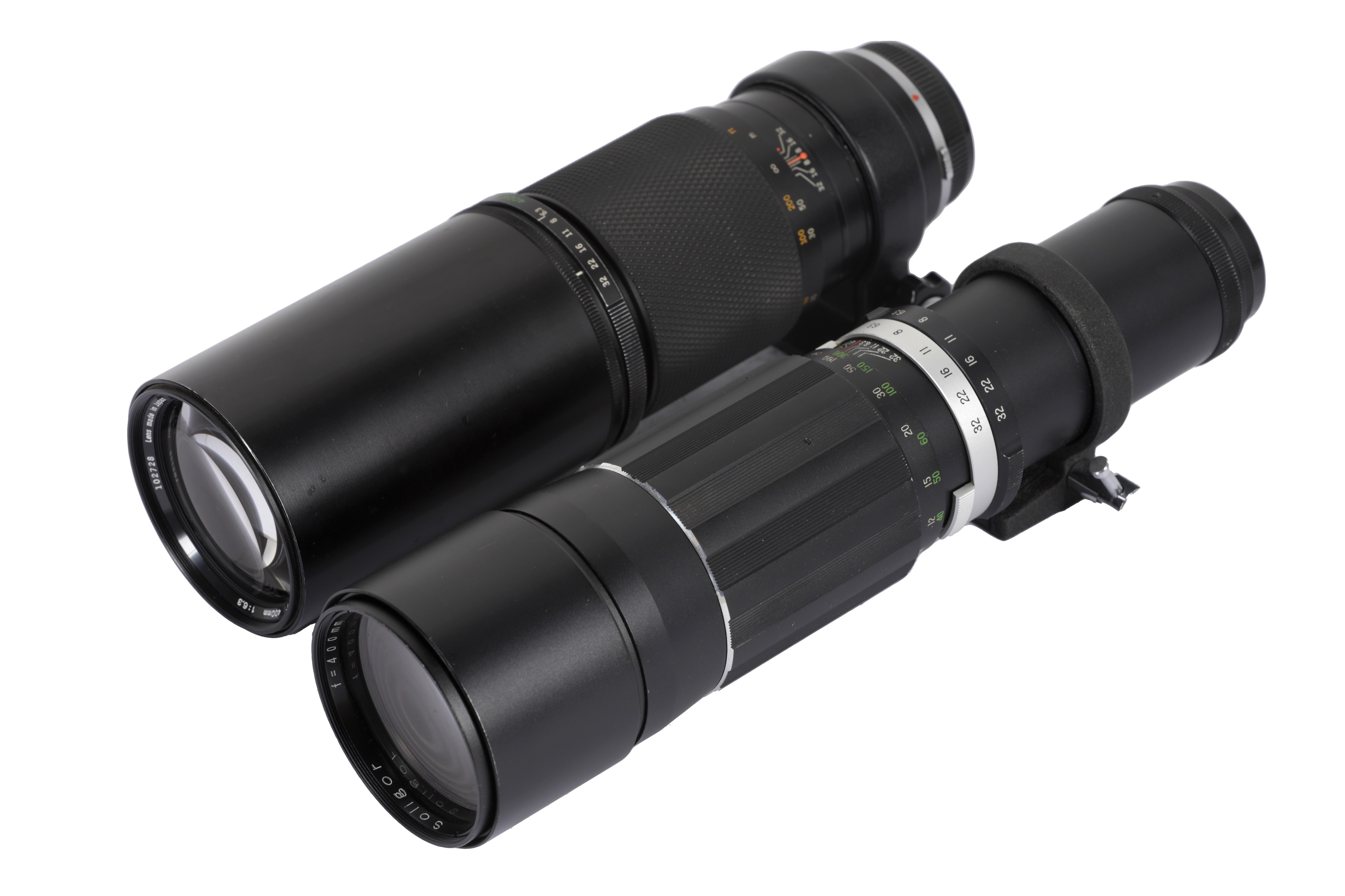 Lot 280 - Olympus OM & Soligor 400mm Telephoto Lenses.