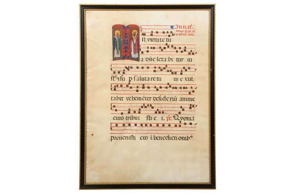 Lot 272 - Antiphonal leaf on vellum.- Manner of Neri