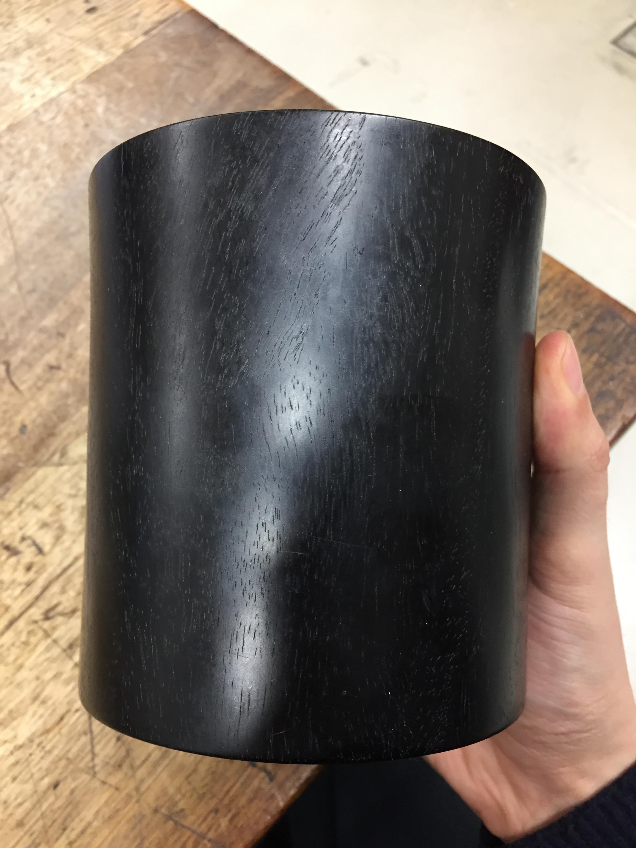 Lot 564 - A CHINESE WOOD BRUSH POT, BITONG