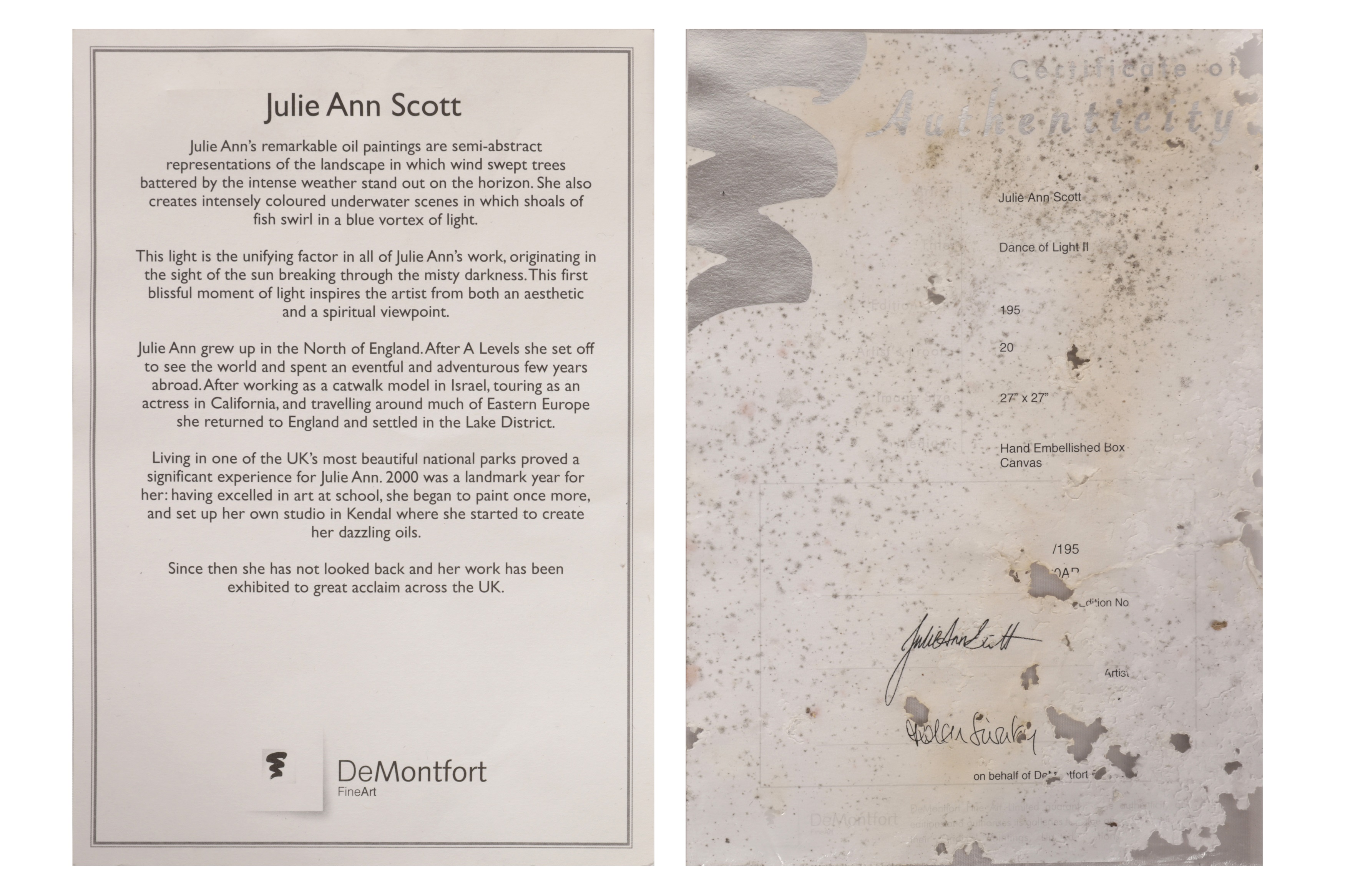 Lot 372 - JULIE ANN SCOTT (CONTEMPORARY BRITISH)