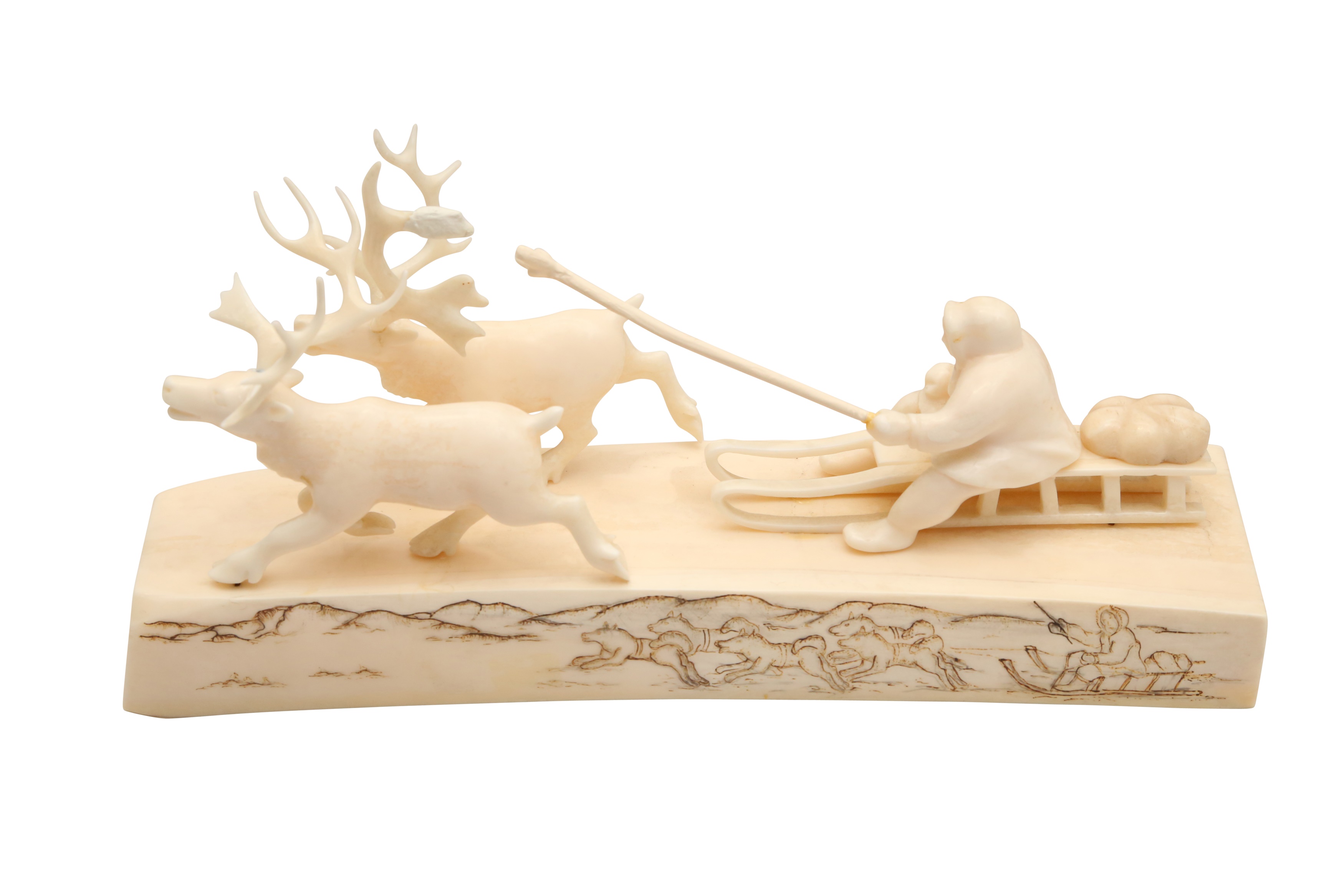 Lot 408 - A MARINE IVORY CARVING