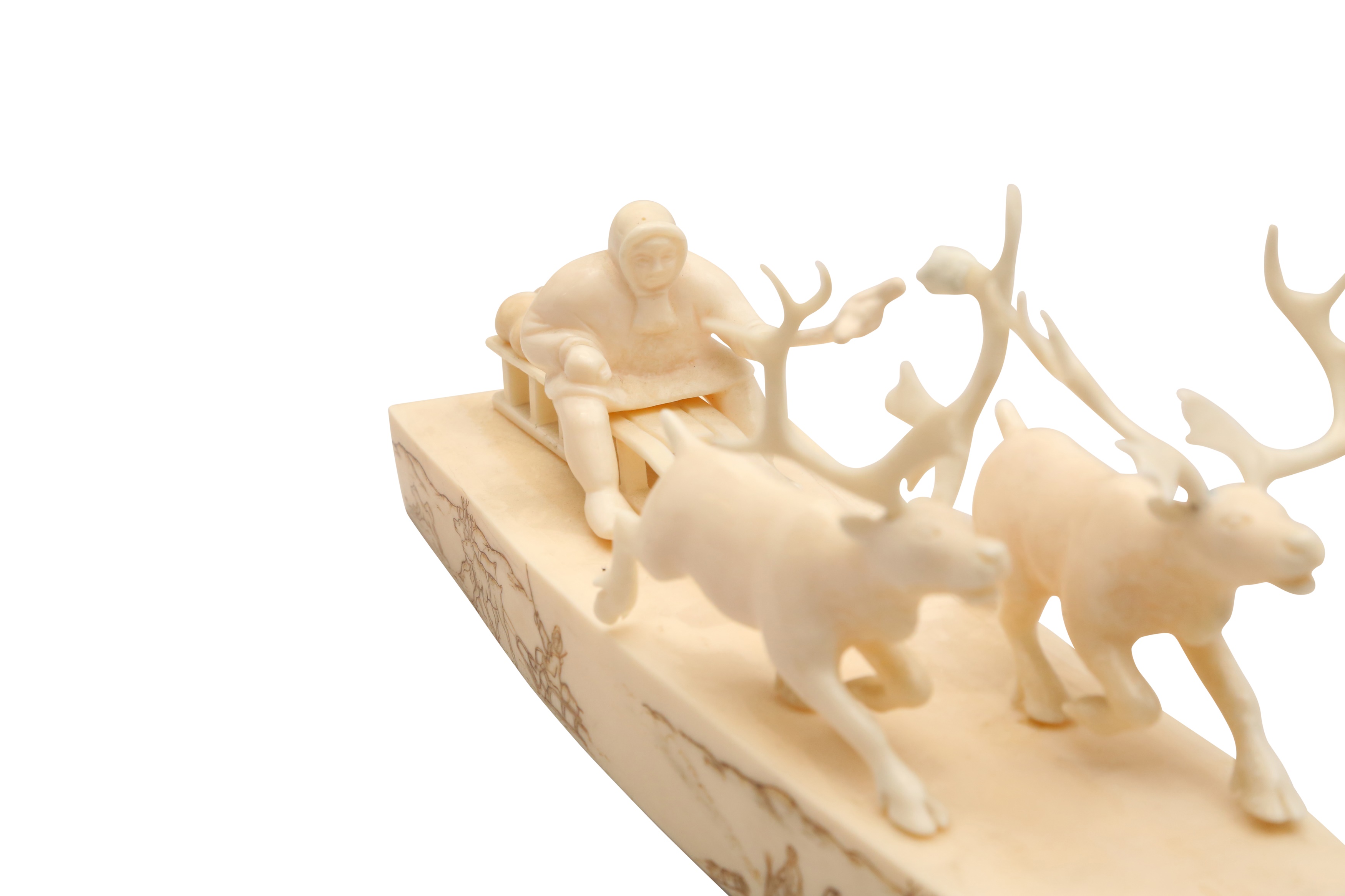 Lot 408 - A MARINE IVORY CARVING
