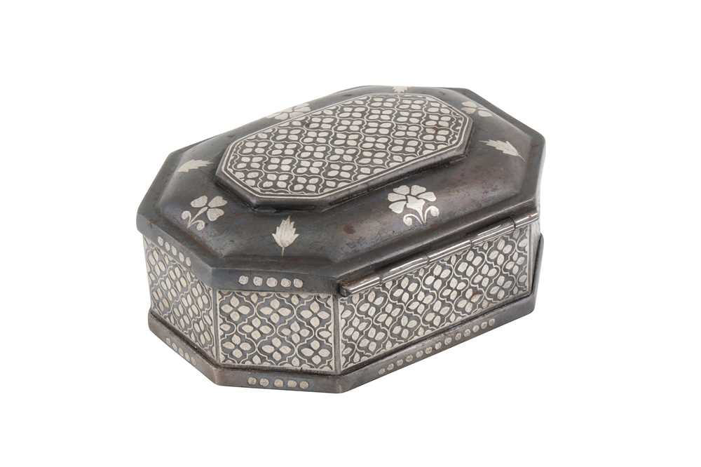 Lot 259 - A BIDRI-STYLE SILVER-INLAID (KOFTGARI)