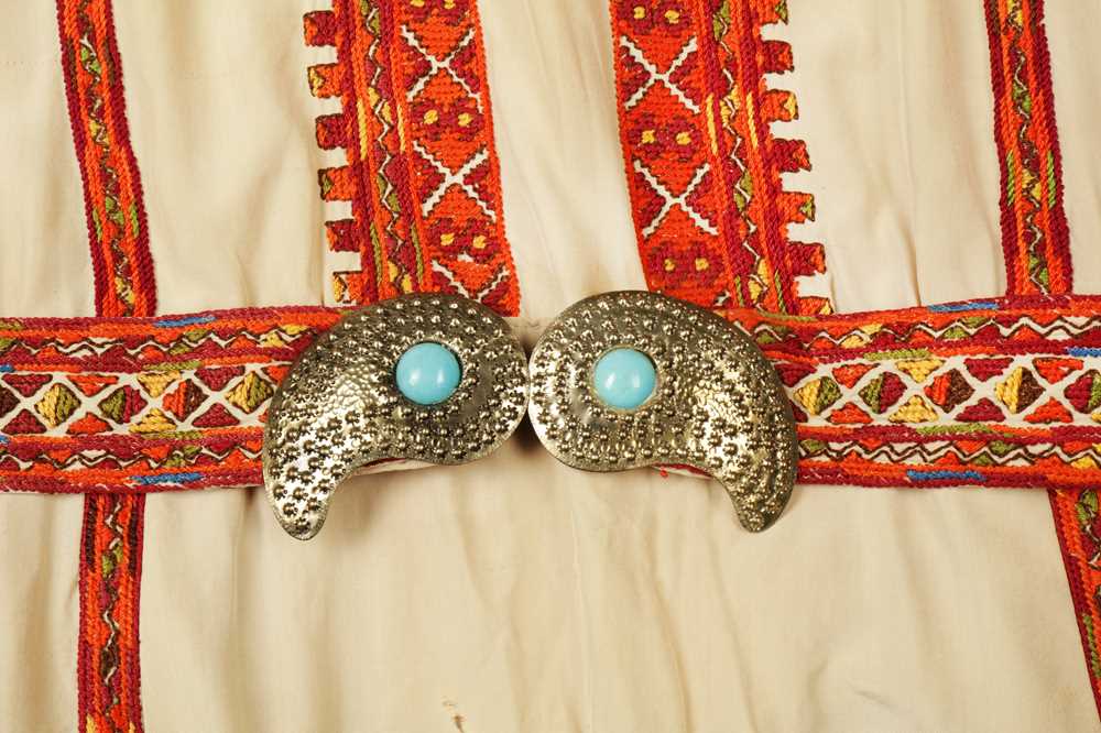 Lot 316 - A PALESTINIAN COTTON DRESS AND ITS