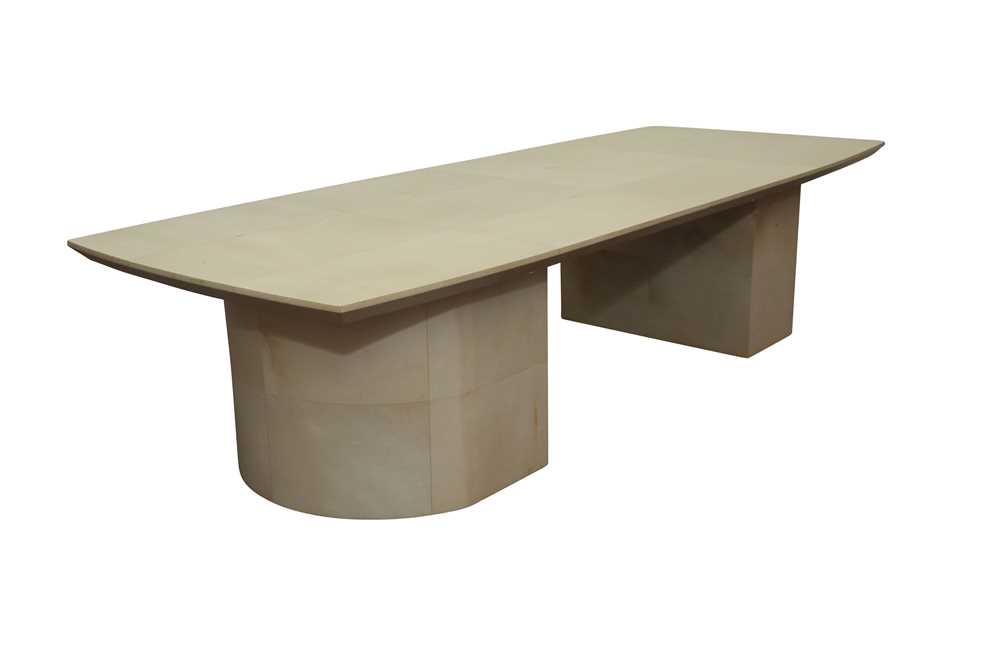 Lot 434 - A FAUX SHAGREEN COFFEE TABLE