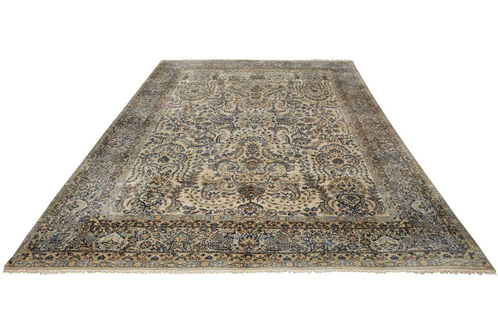 Lot 35 - AN ANTIQUE KIRMAN CARPET, SOUTH PERSIA