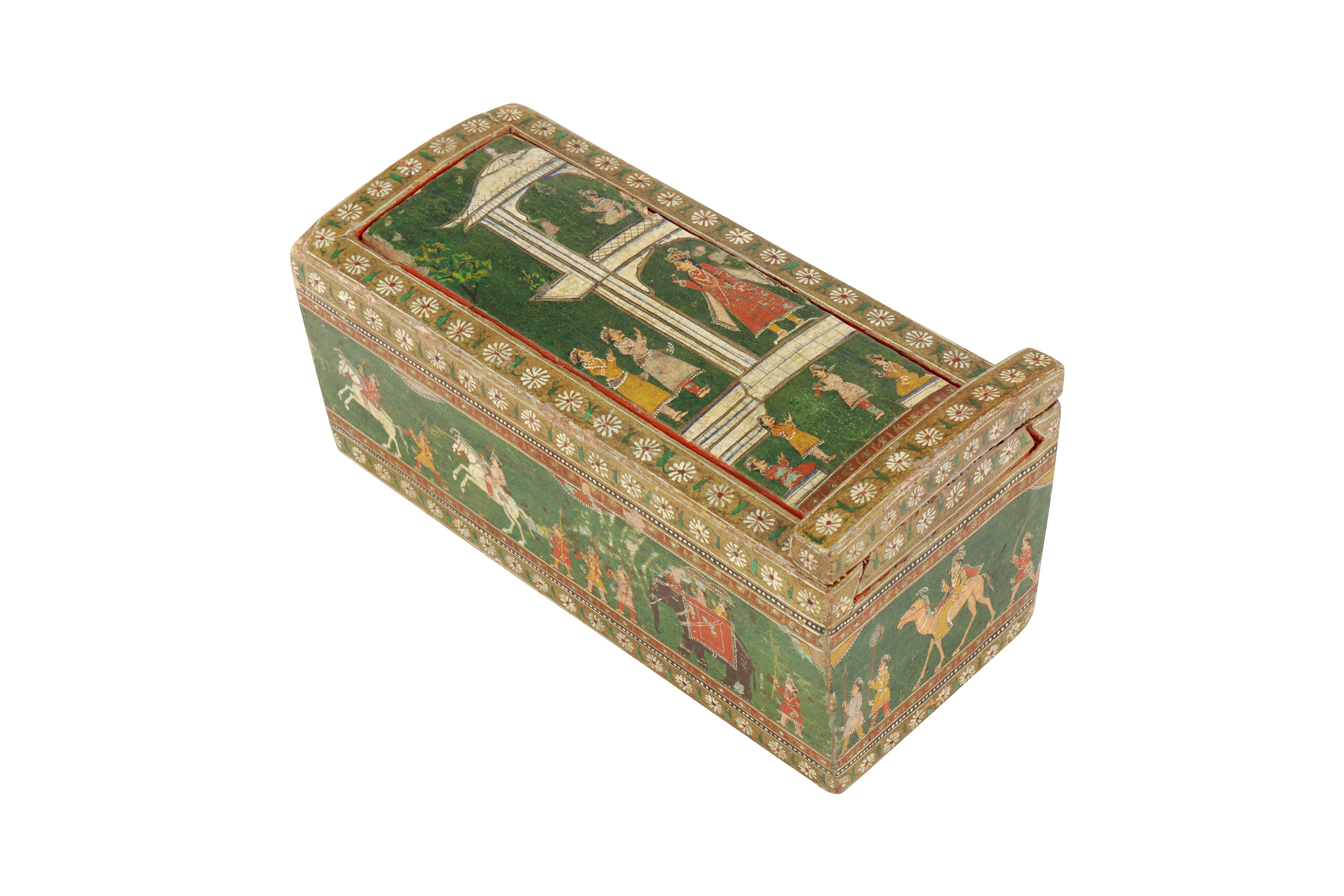Lot 346 - A SET OF POLYCHROME-PAINTED AND LACQUERED