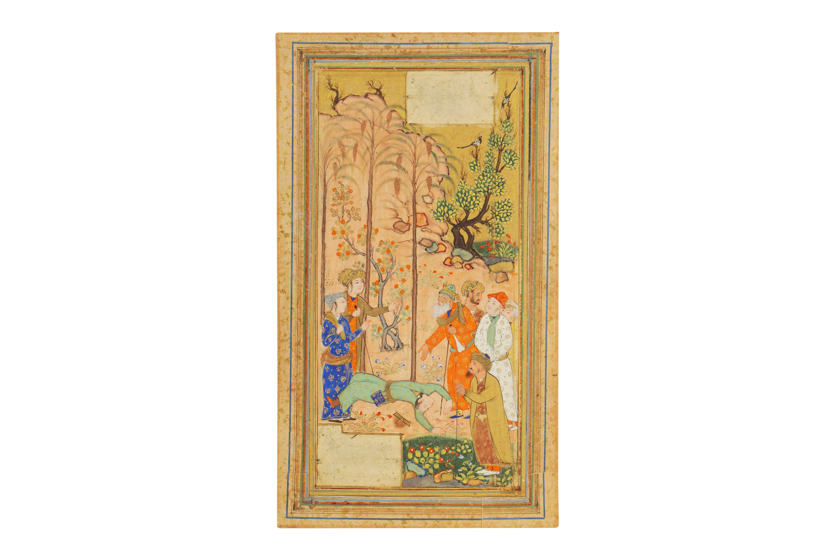 Lot 195 - TWO SAFAVID MANUSCRIPT ILLUSTRATIONS