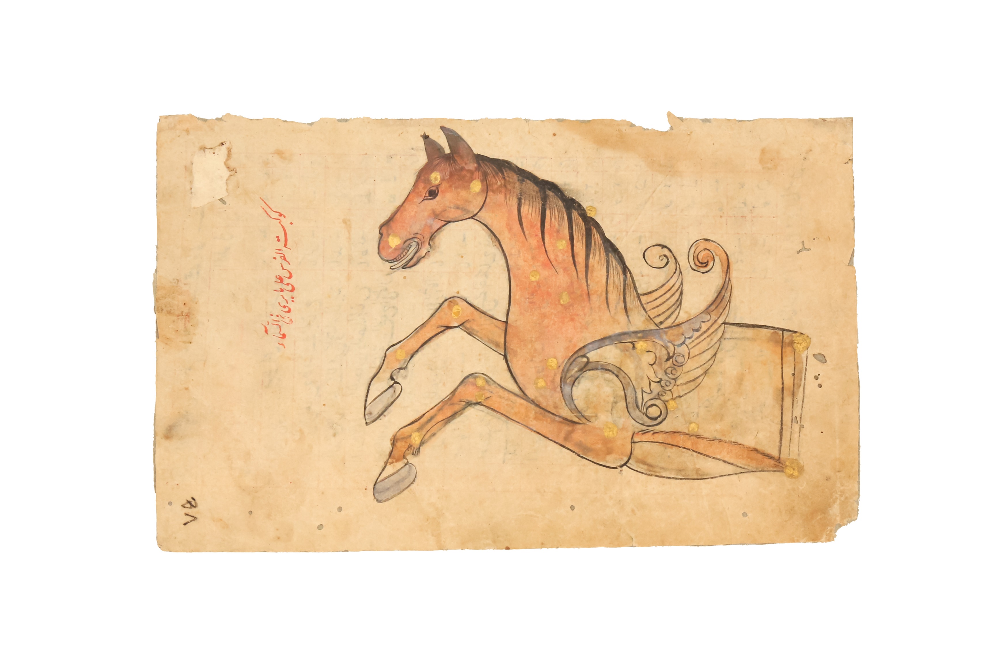 Lot 240 - TWO LOOSE ILLUSTRATED FOLIOS FROM A KITAB