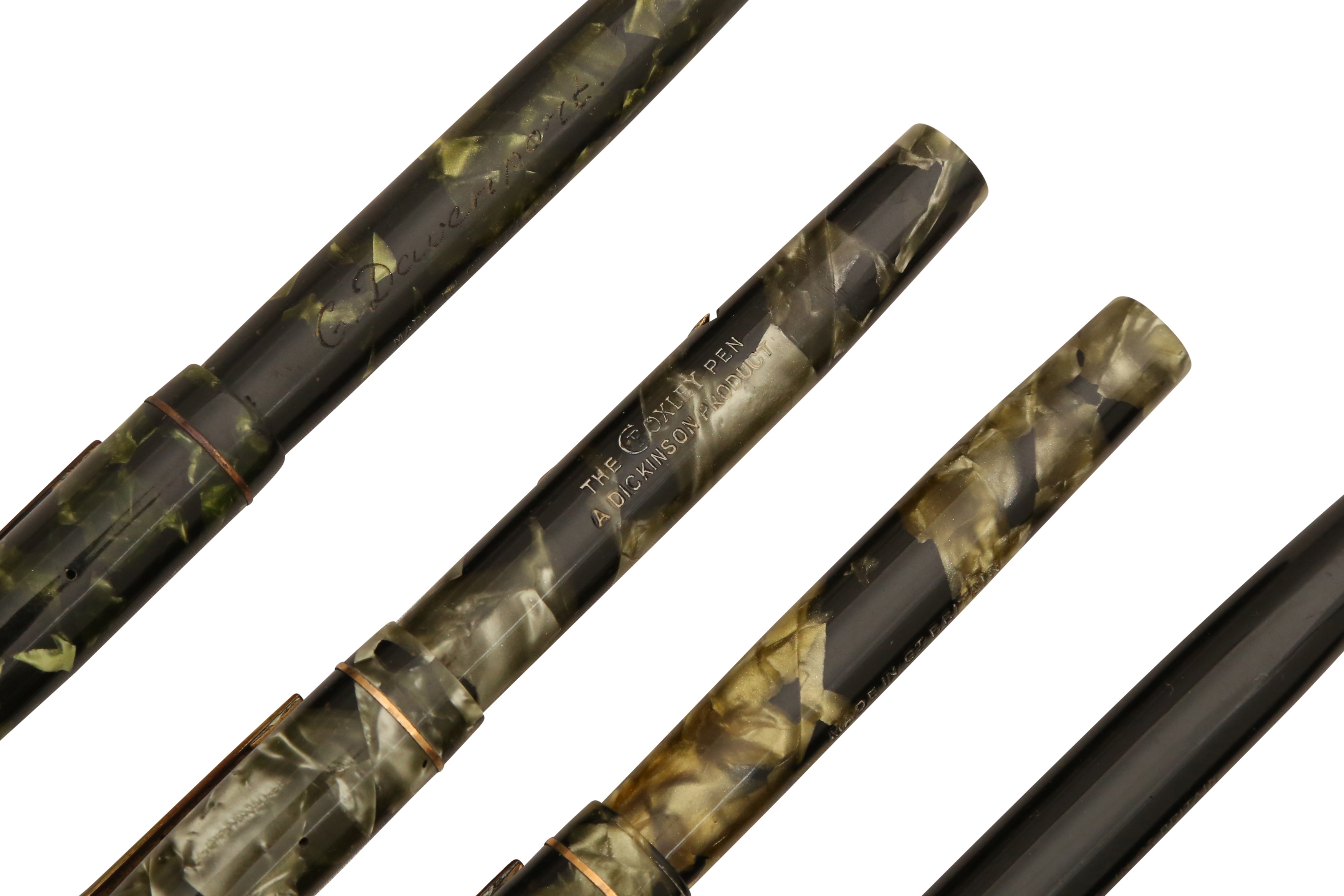 Lot 88 - A GROUP OF FIVE CROXLEY FOUNTAIN PENS