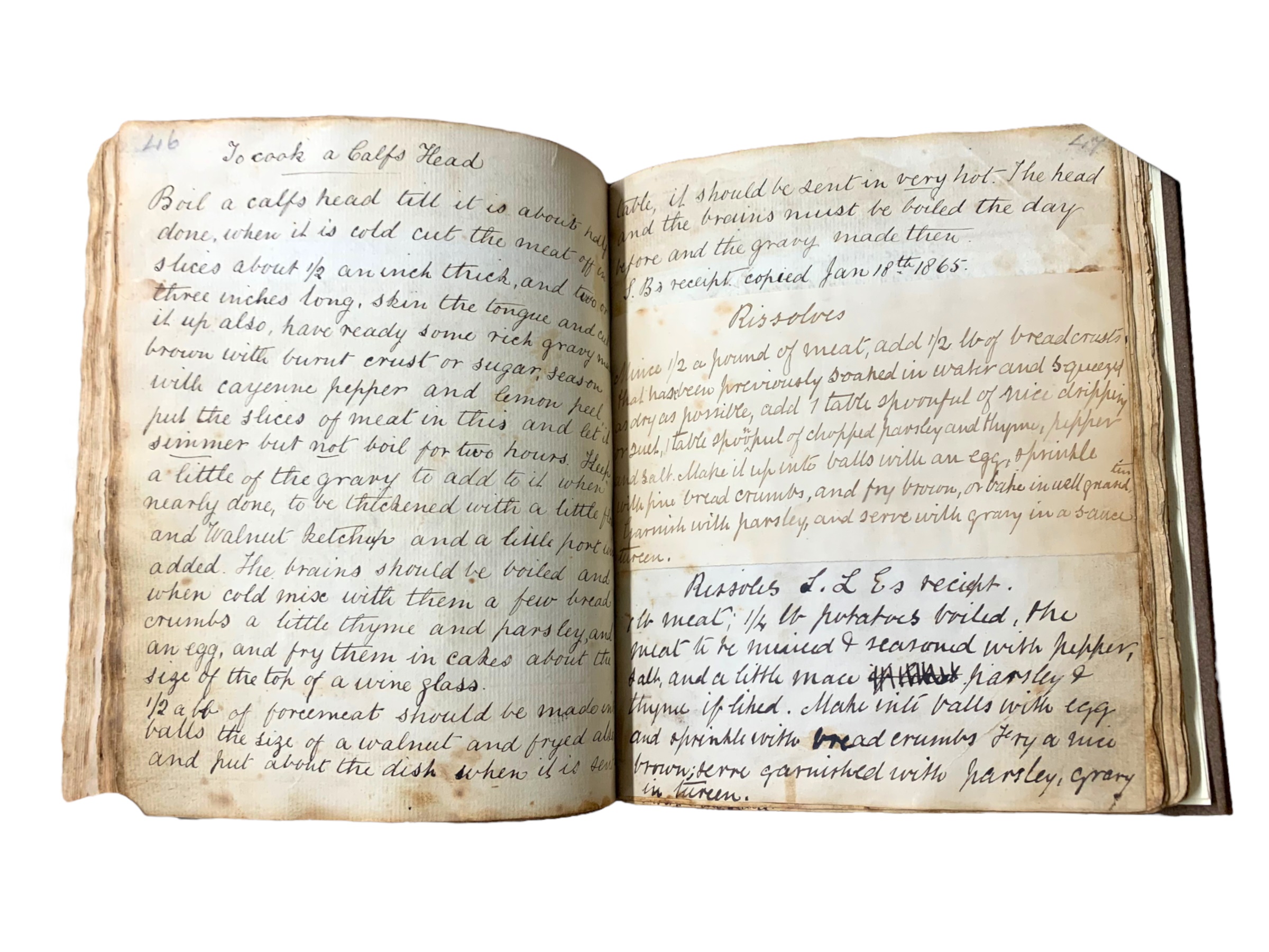 Lot 171 - A pair of manuscript recipe books