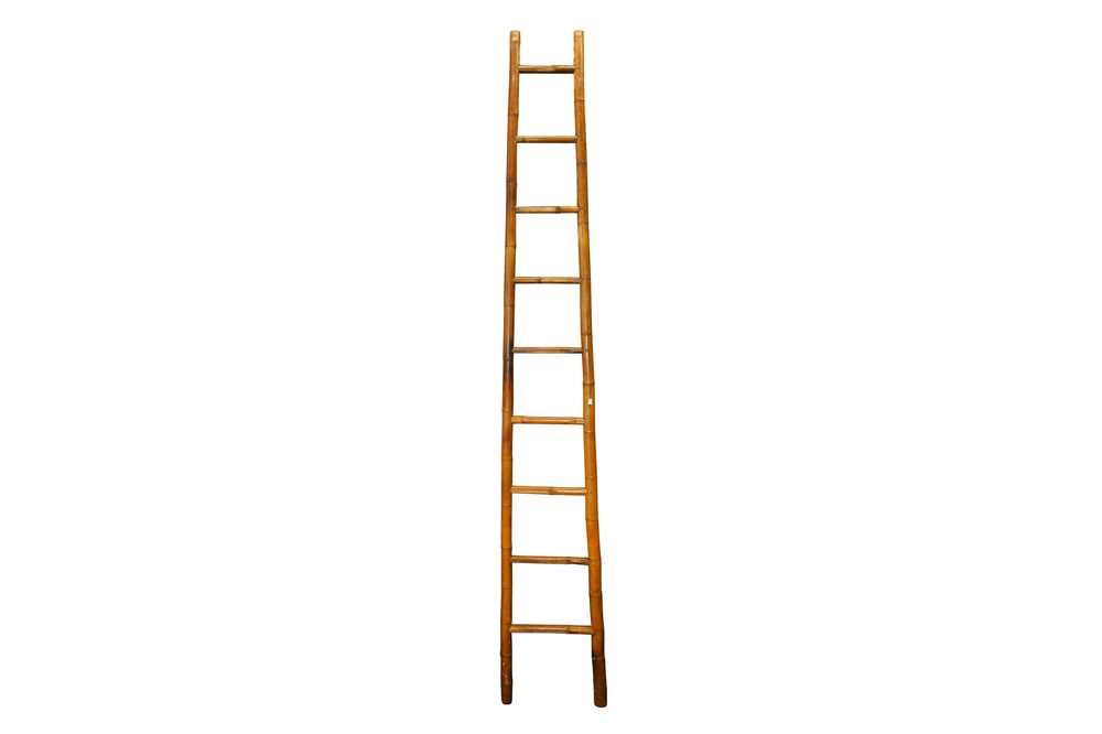 Lot 376 - A BAMBOO LEAN-TO LADDER