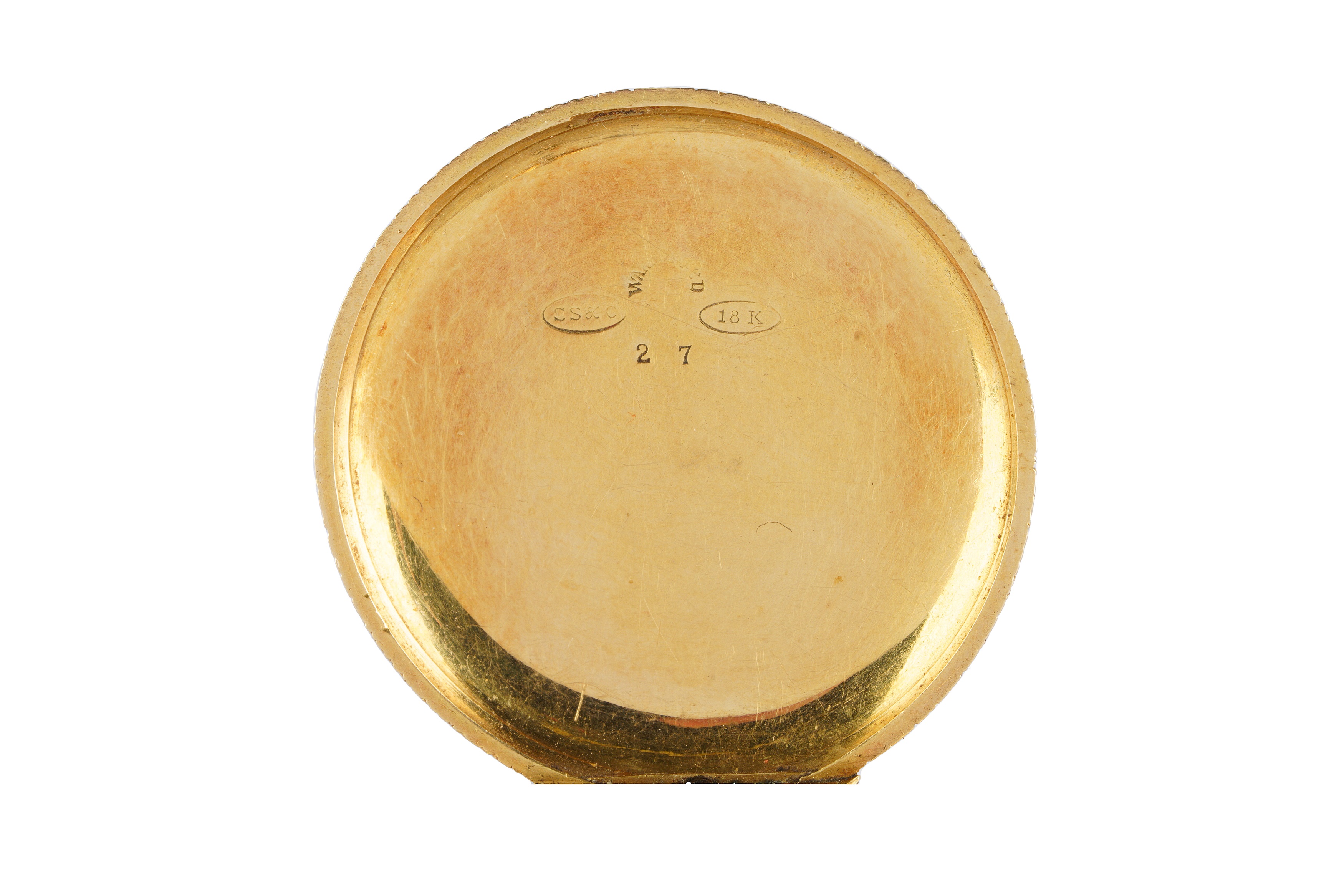Lot 68 - 18K GOLD FULL HUNTER POCKET WATCH.