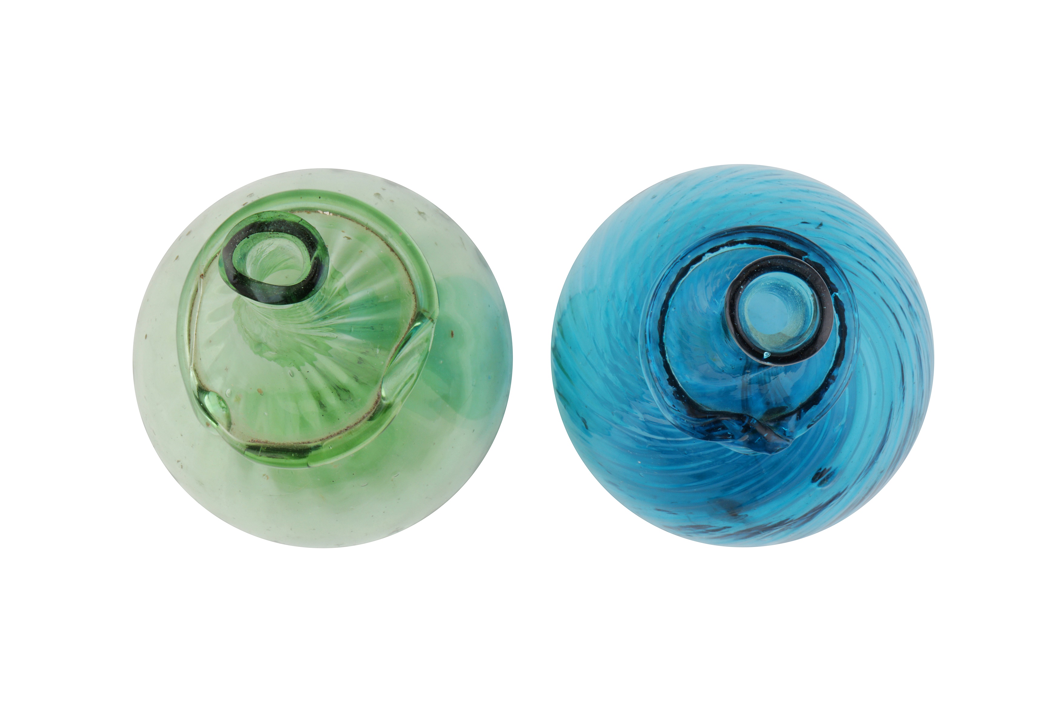 Lot 264 Two Mould Blown Glass Vases With Radiating