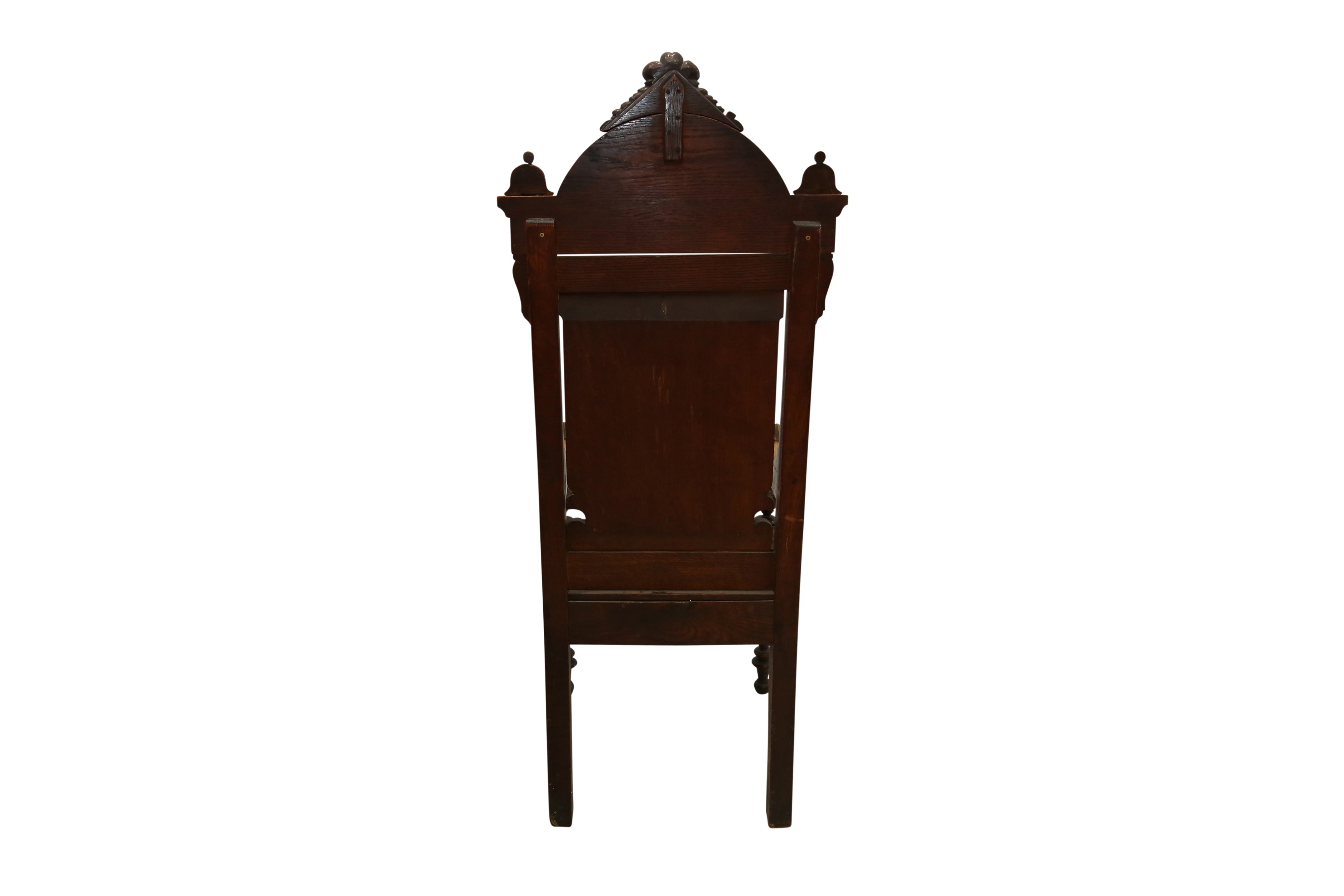 Lot 201 - A LATE VICTORIAN WELSH OAK EISTEDDFOD BARDIC