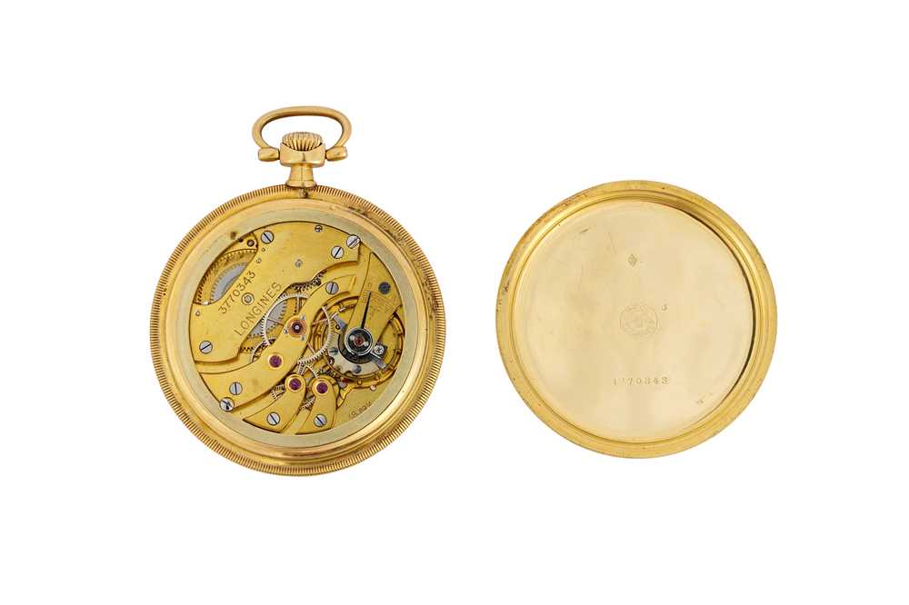 Lot 219 - LONGINES OPEN-FACE POCKET WATCH.