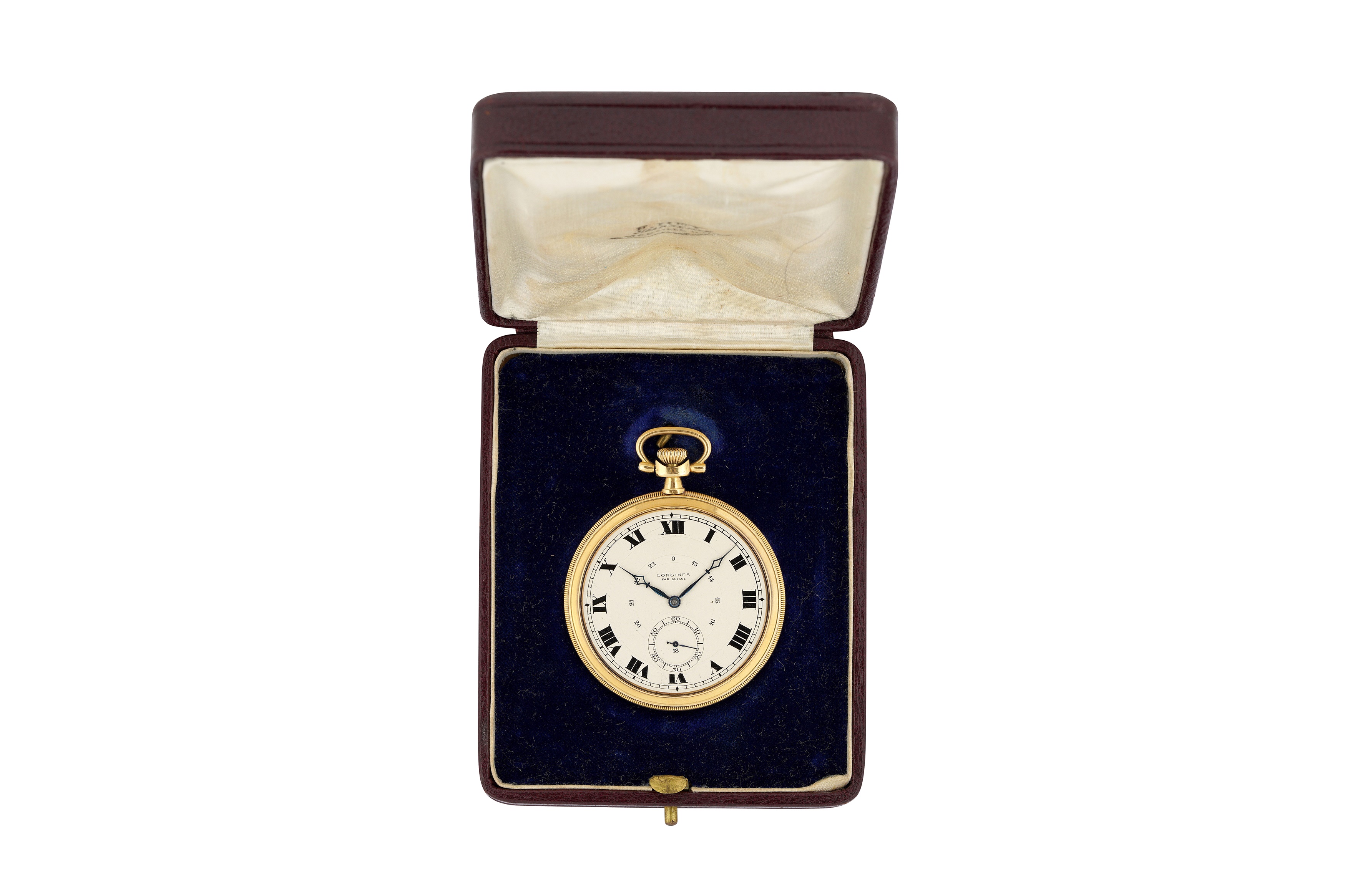 Lot 219 - LONGINES OPEN-FACE POCKET WATCH.