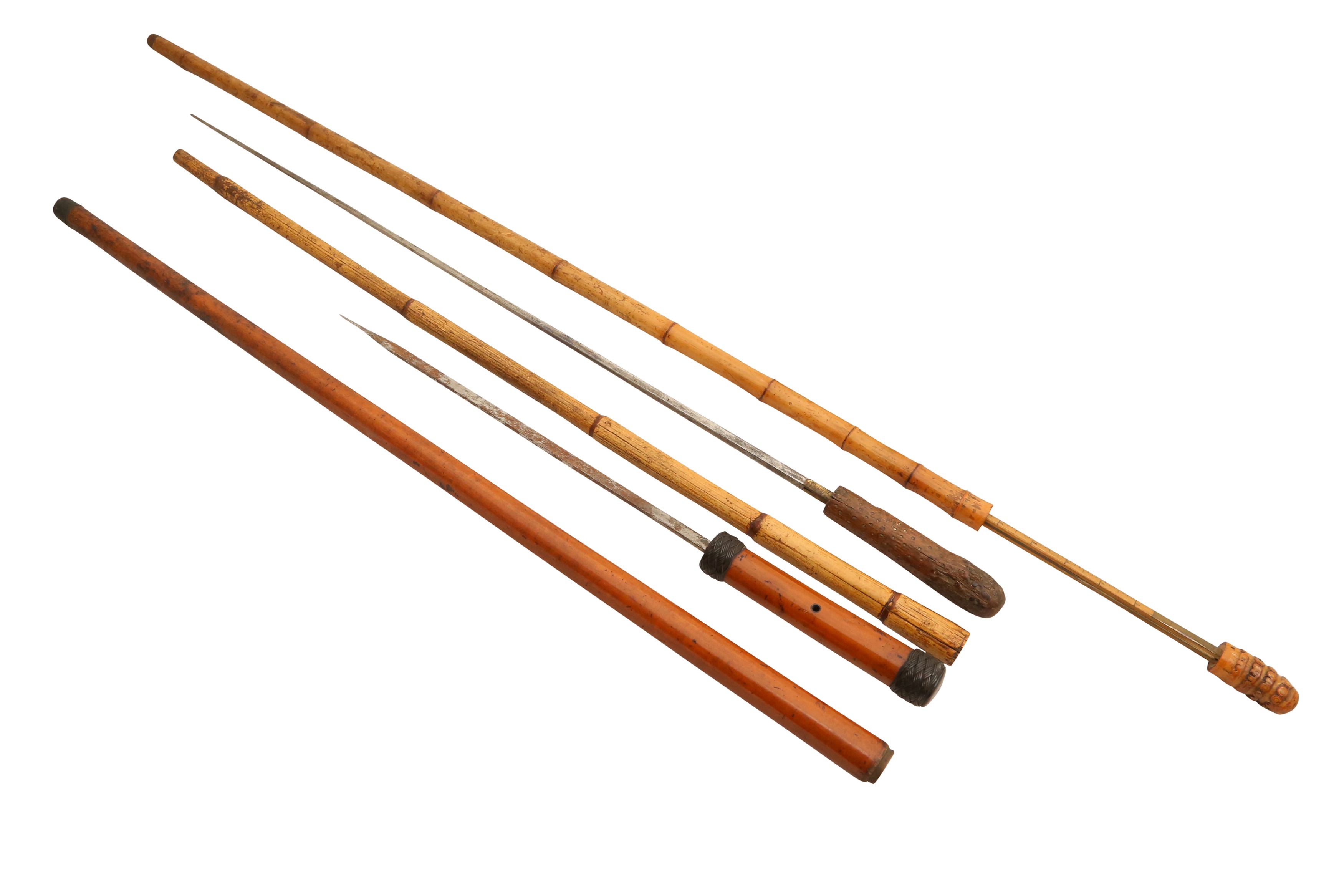 Lot 141 - A GROUP OF TWO SWORD STICKS AND A HORSE