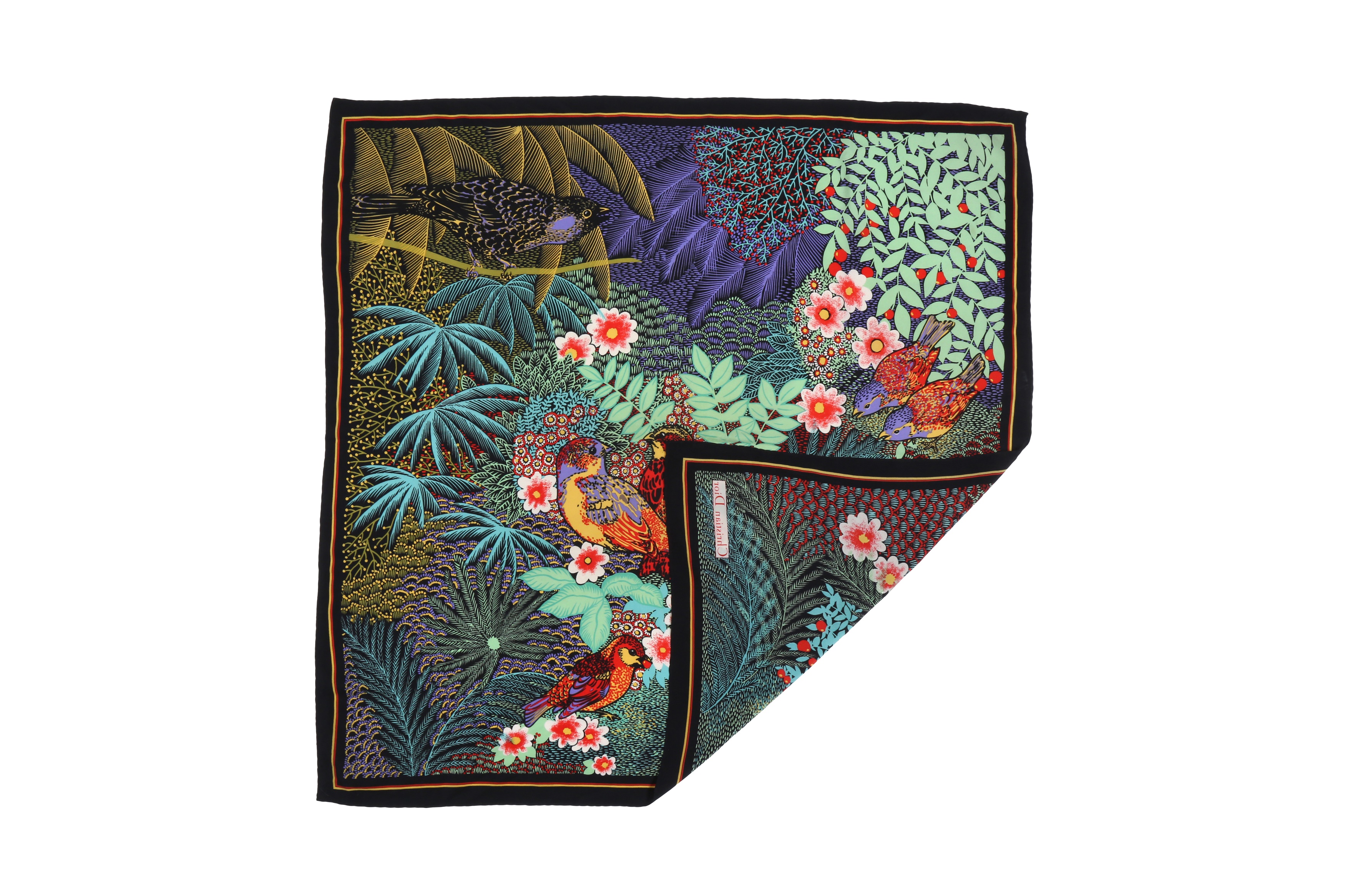 Lot 486 - Christian Dior Rainforest Silk Print Scarf