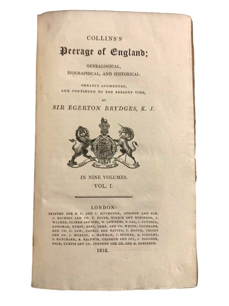 Lot 43 - Genealogy & Royal Interest.- Collins's