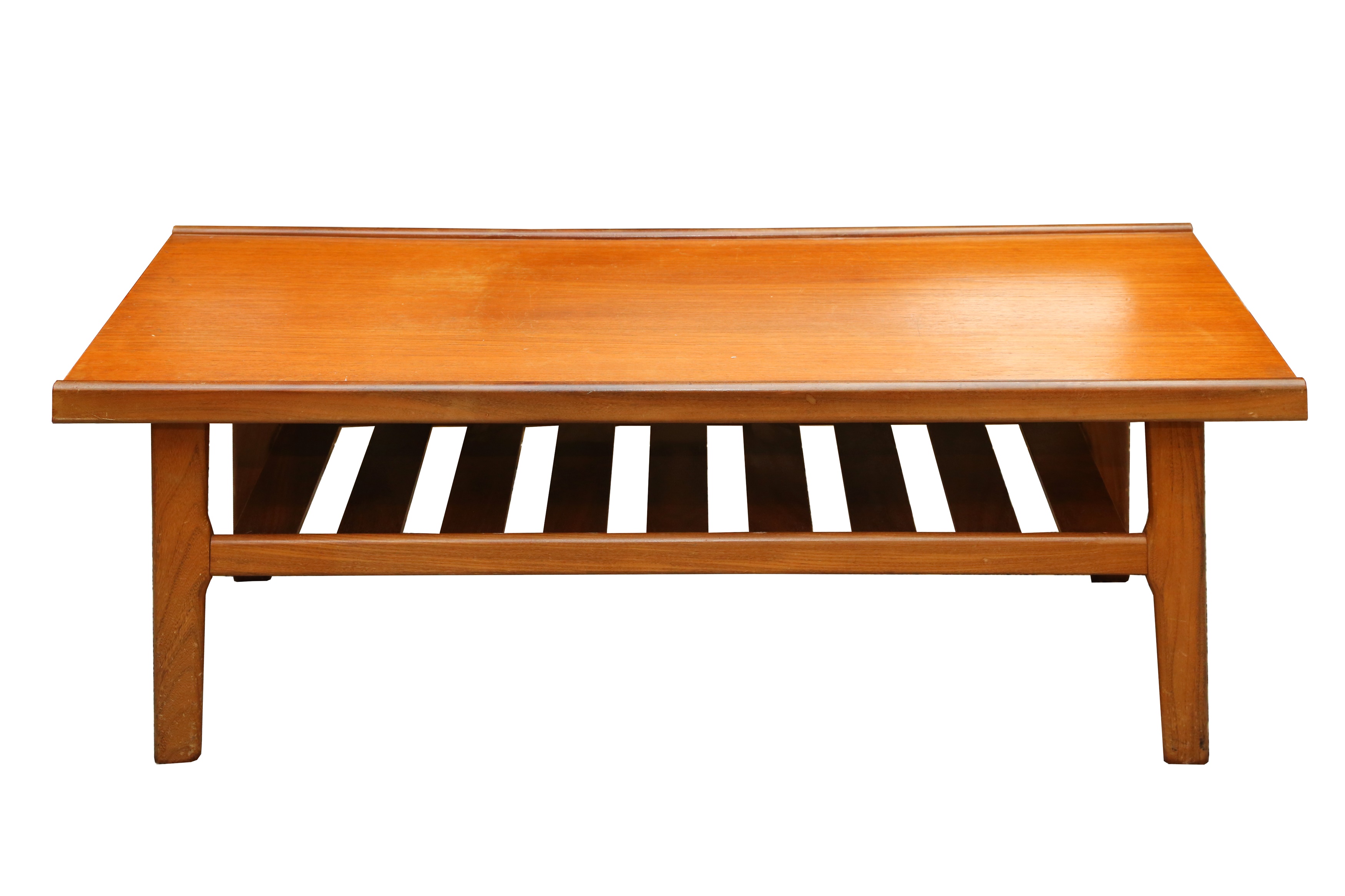 Lot 401 - A 1960S MYER RECTANGULAR TEAK COFFEE TABLE