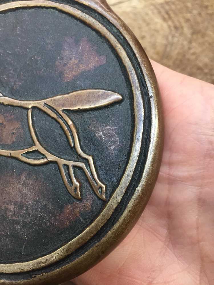 Lot 783 - A KOREAN BRONZE HORSE WARRANT, MA-PAE