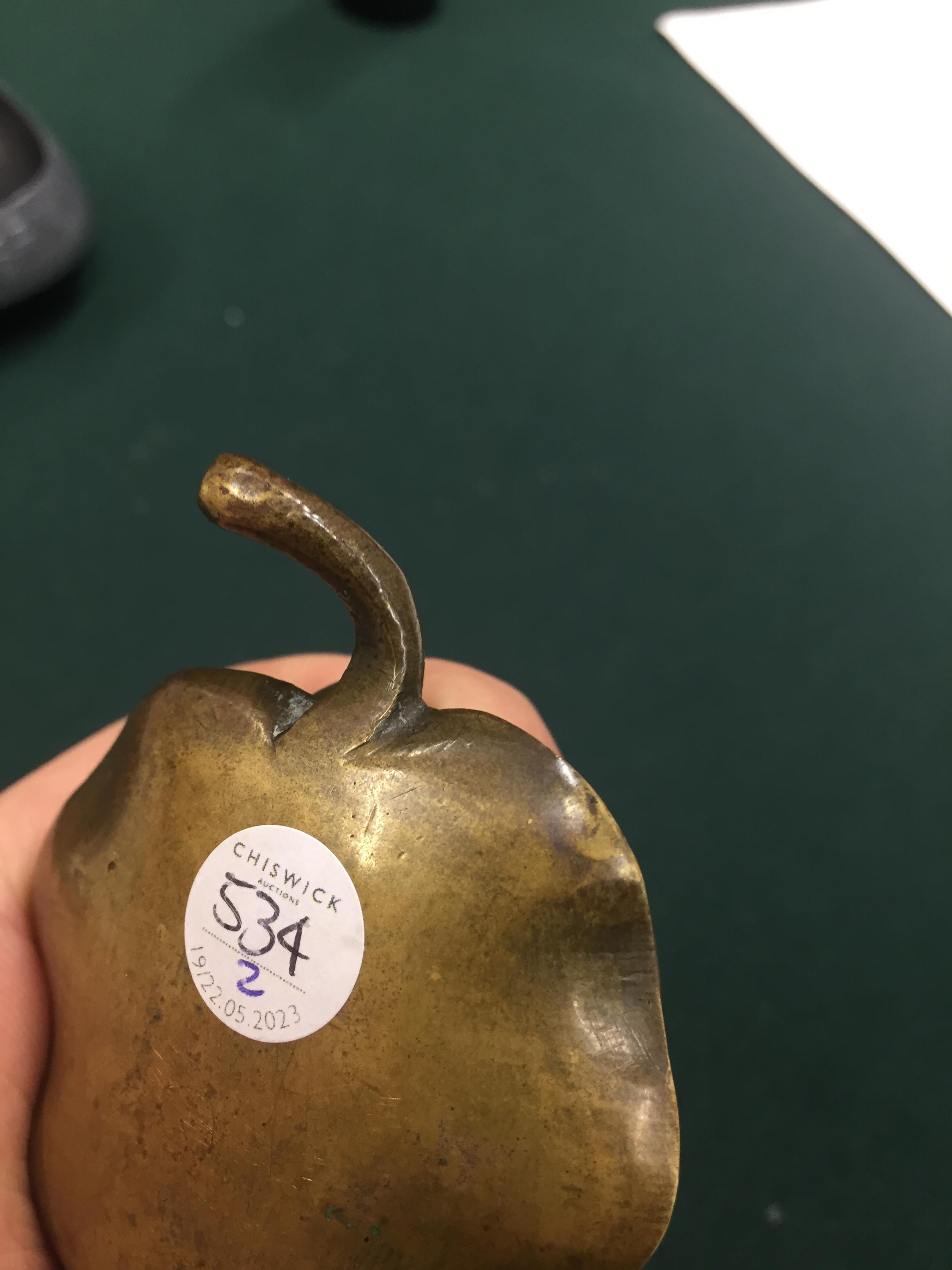 Lot 534 - TWO CHINESE BRONZE SCROLL WEIGHTS