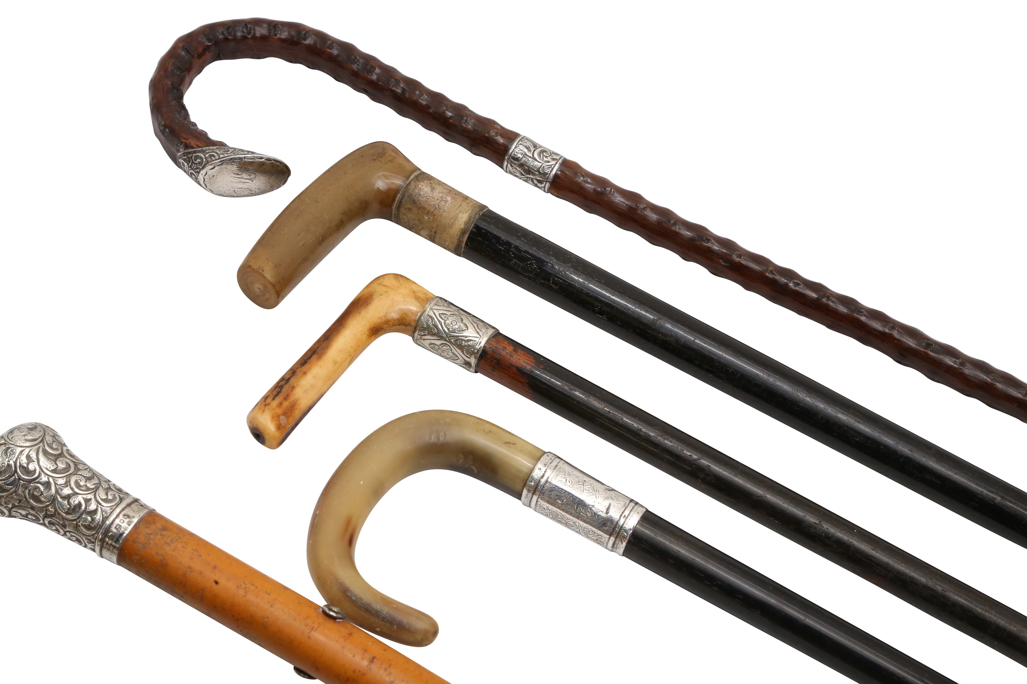 Lot 126 - A COLLECTION OF WALKING CANES