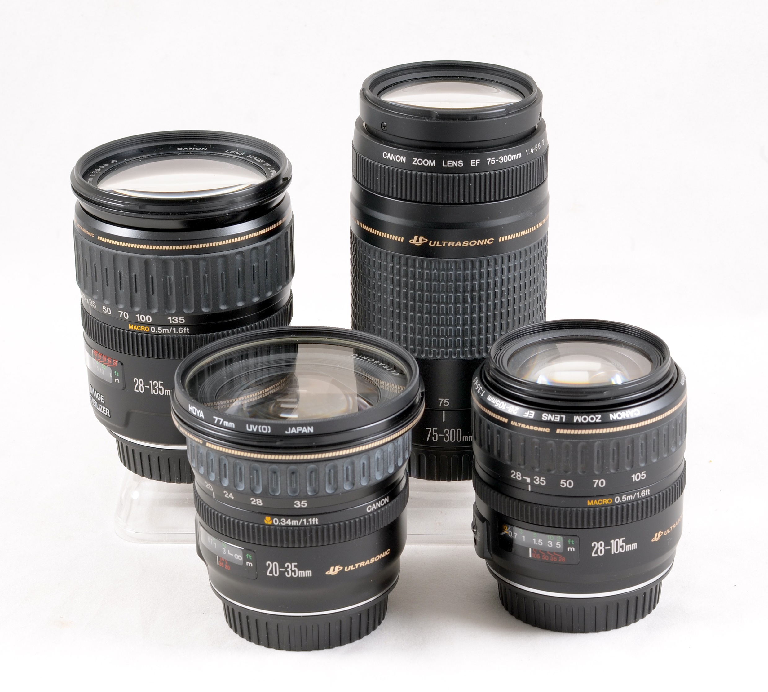Lot 197 - A Group of Four Canon EOS Zoom Lenses.