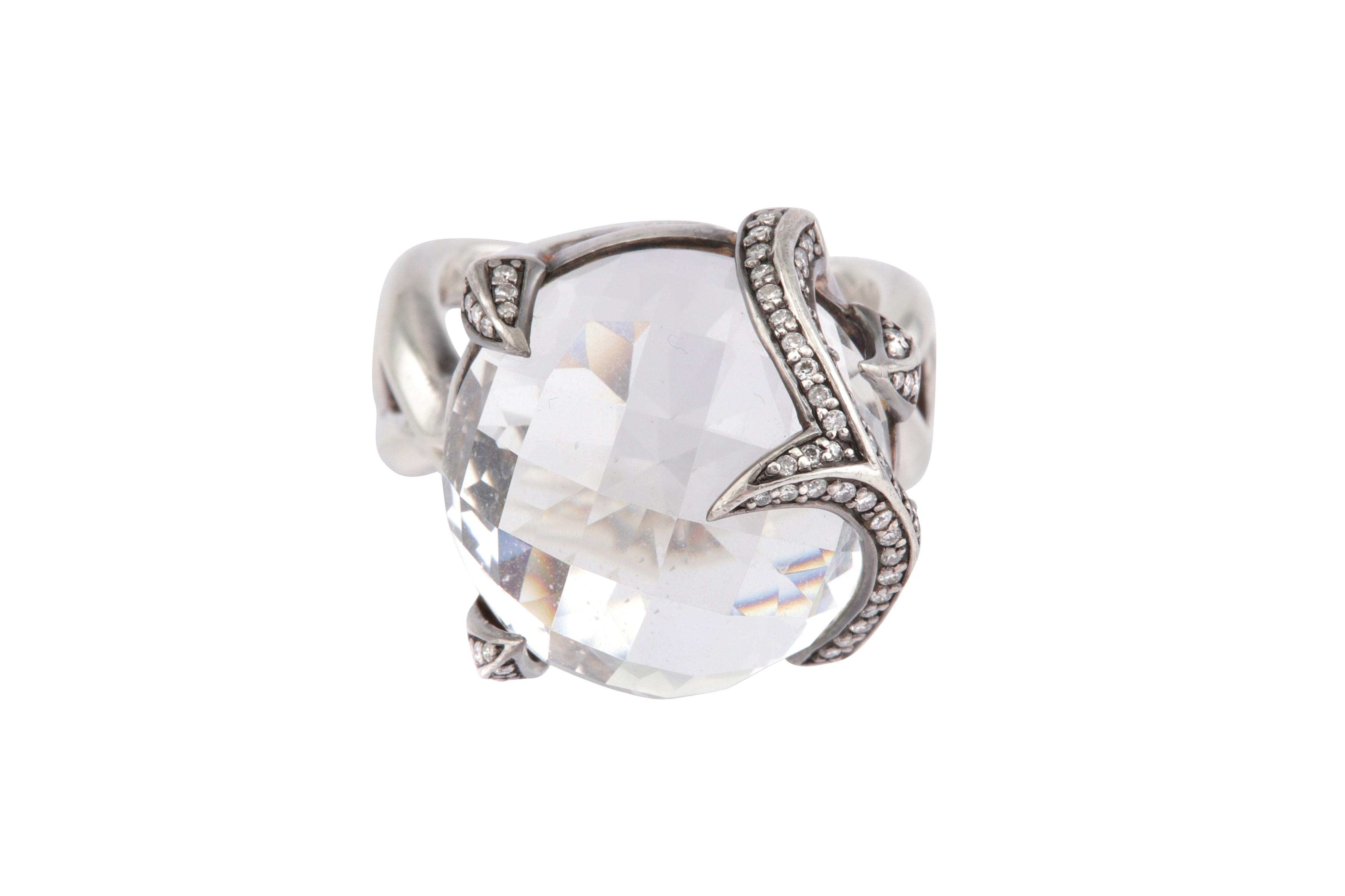 Lot 44 - A ROCK CRYSTAL RING BY STEPHEN WEBSTER