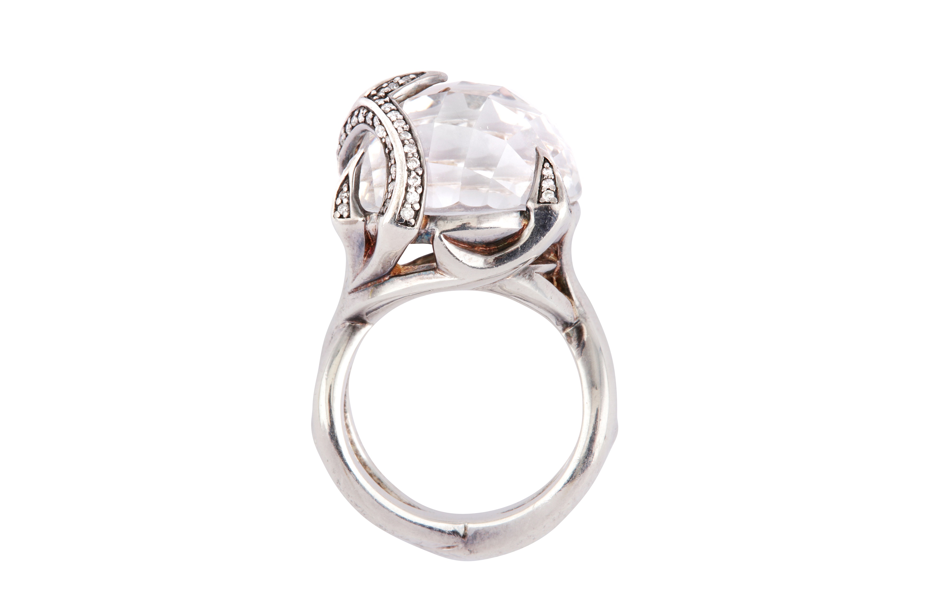 Lot 44 - A ROCK CRYSTAL RING BY STEPHEN WEBSTER
