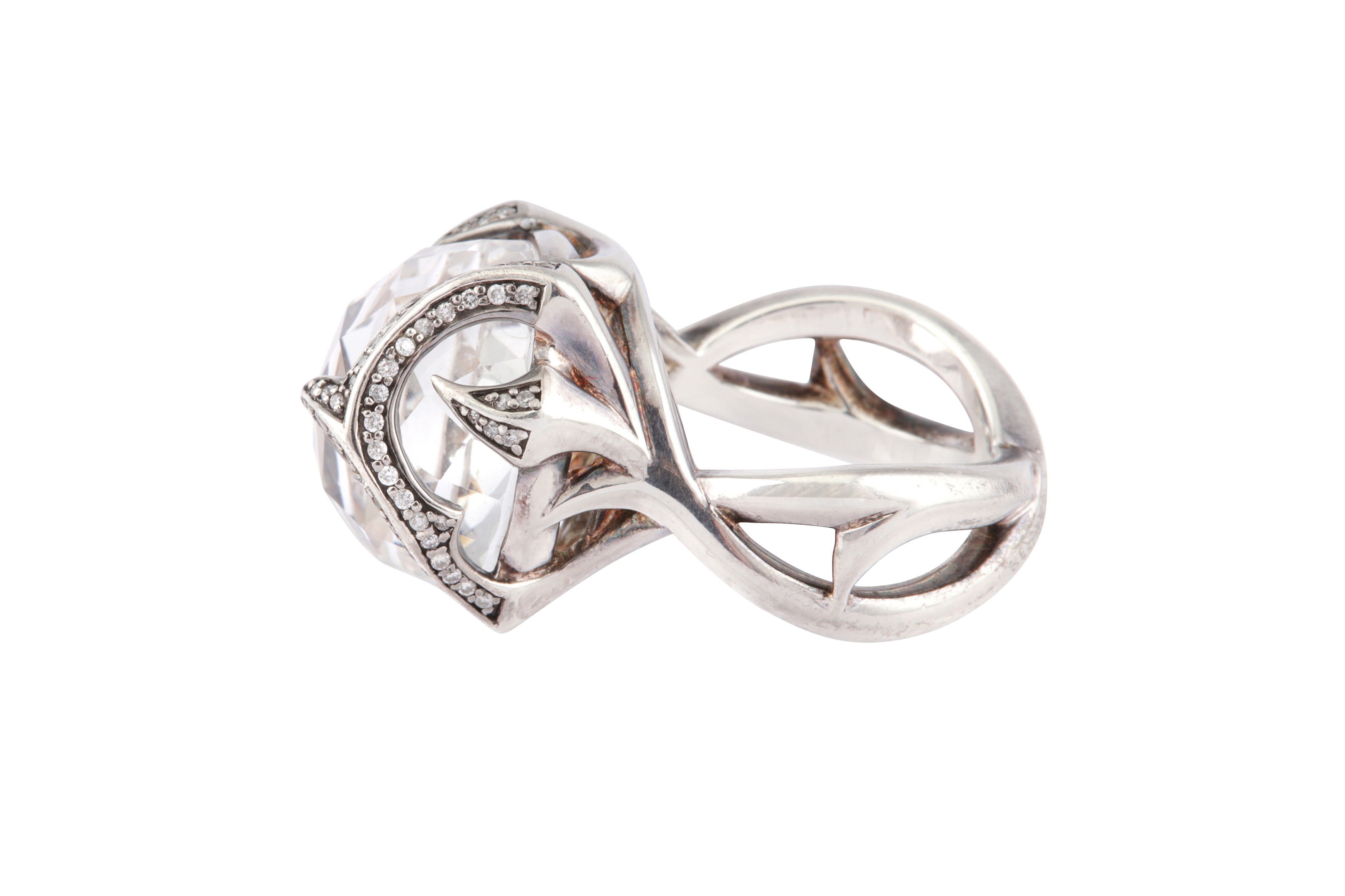 Lot 44 - A ROCK CRYSTAL RING BY STEPHEN WEBSTER