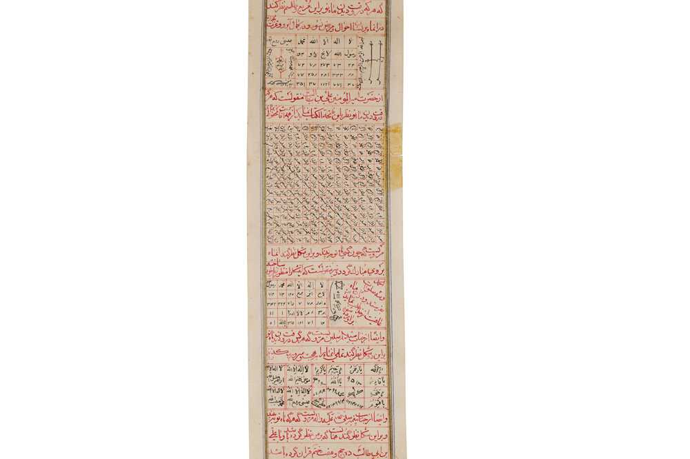 Lot 171 - AN IMPORTANT SCROLL WITH THE RELIGIOUS TRIAD,