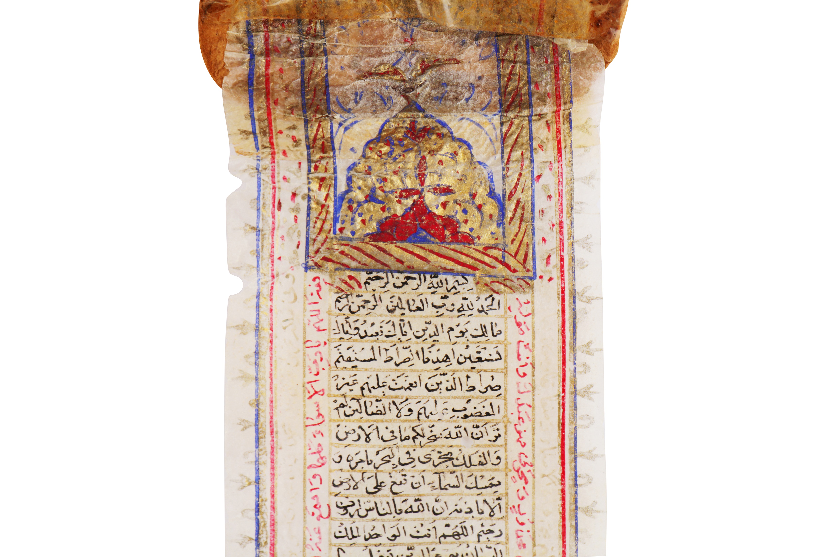Lot 174 - A PRAYER SCROLL AND TWO CYLINDRICAL AMULET