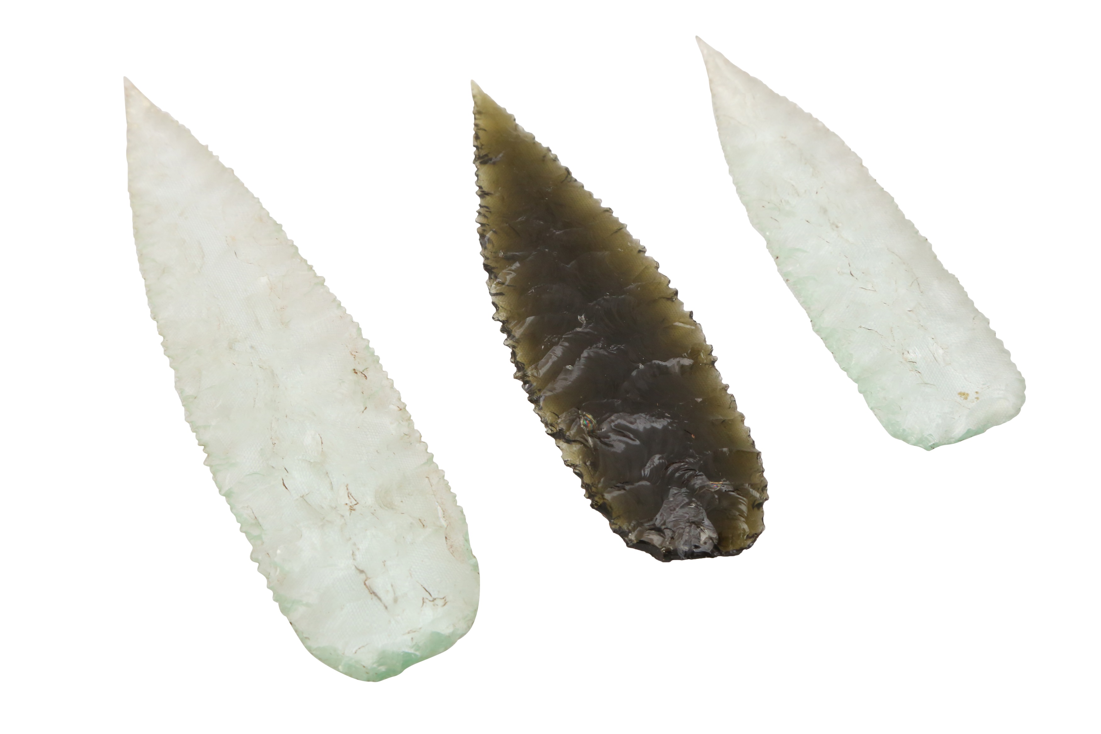 Lot 264 - INDIGENOUS AUSTRALIAN GLASS SPEAR/ARROWHEADS