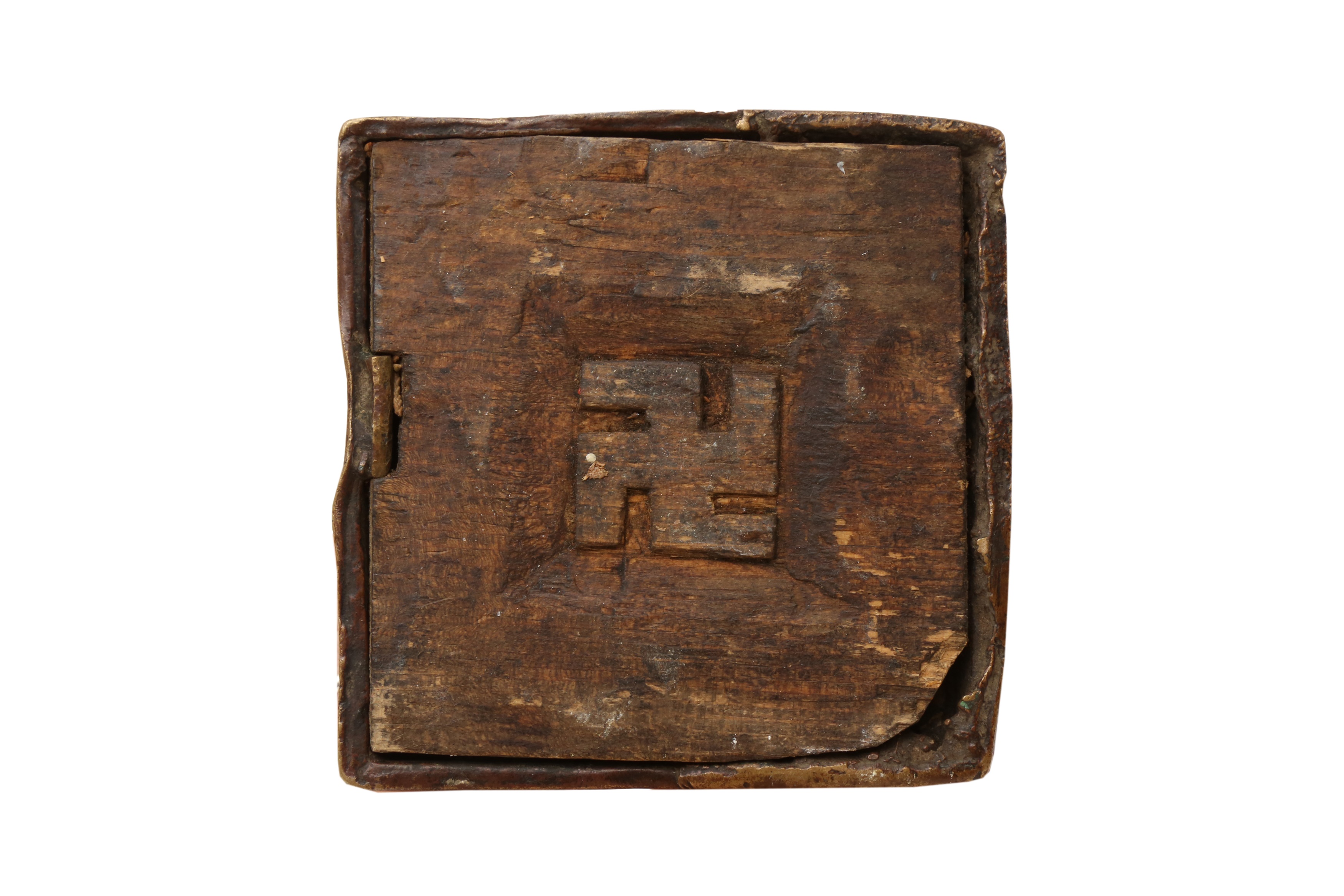 Lot 358 - A TIBETAN BRONZE BONPO STUPA