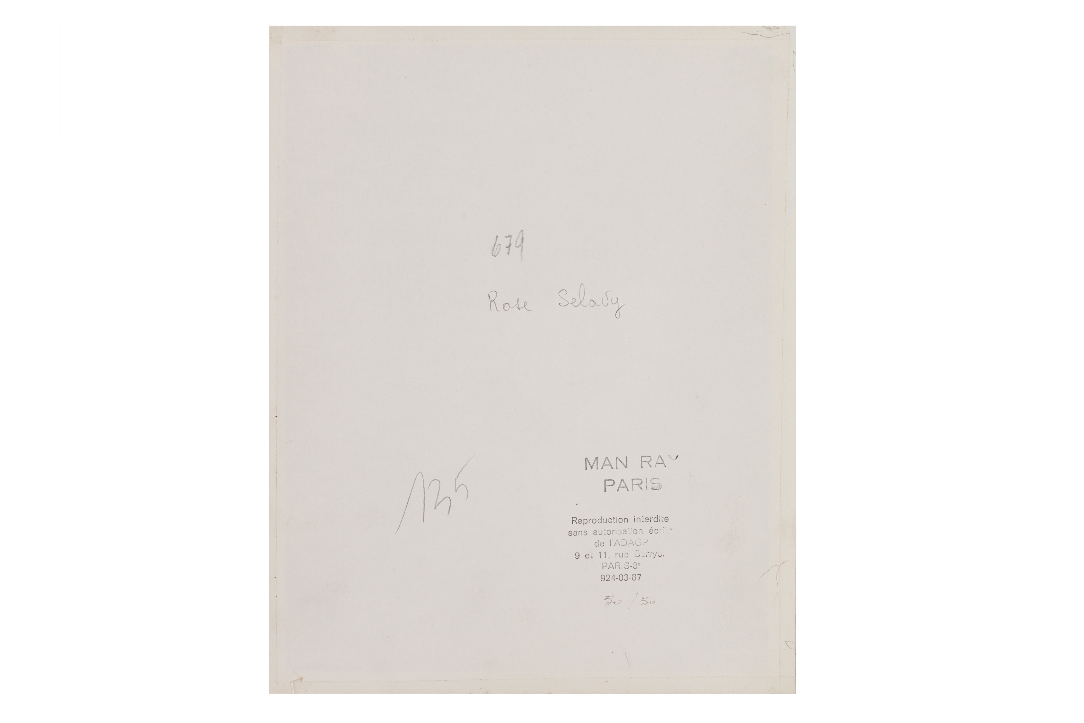 Lot 192 - Man Ray (1890-1976)