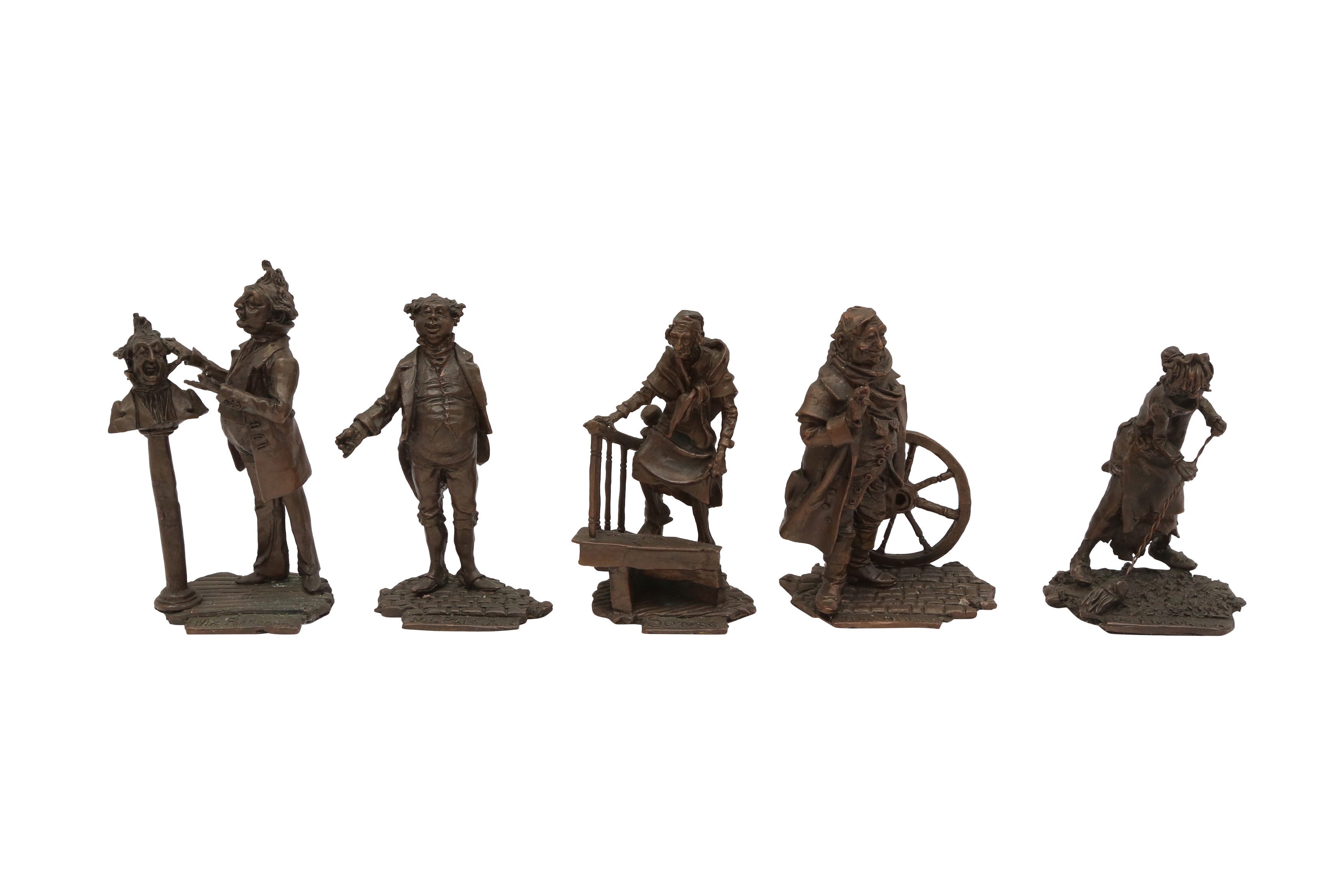 Lot 263 - GROUP OF TEN BRONZE FIGURES FROM THE BOOKS
