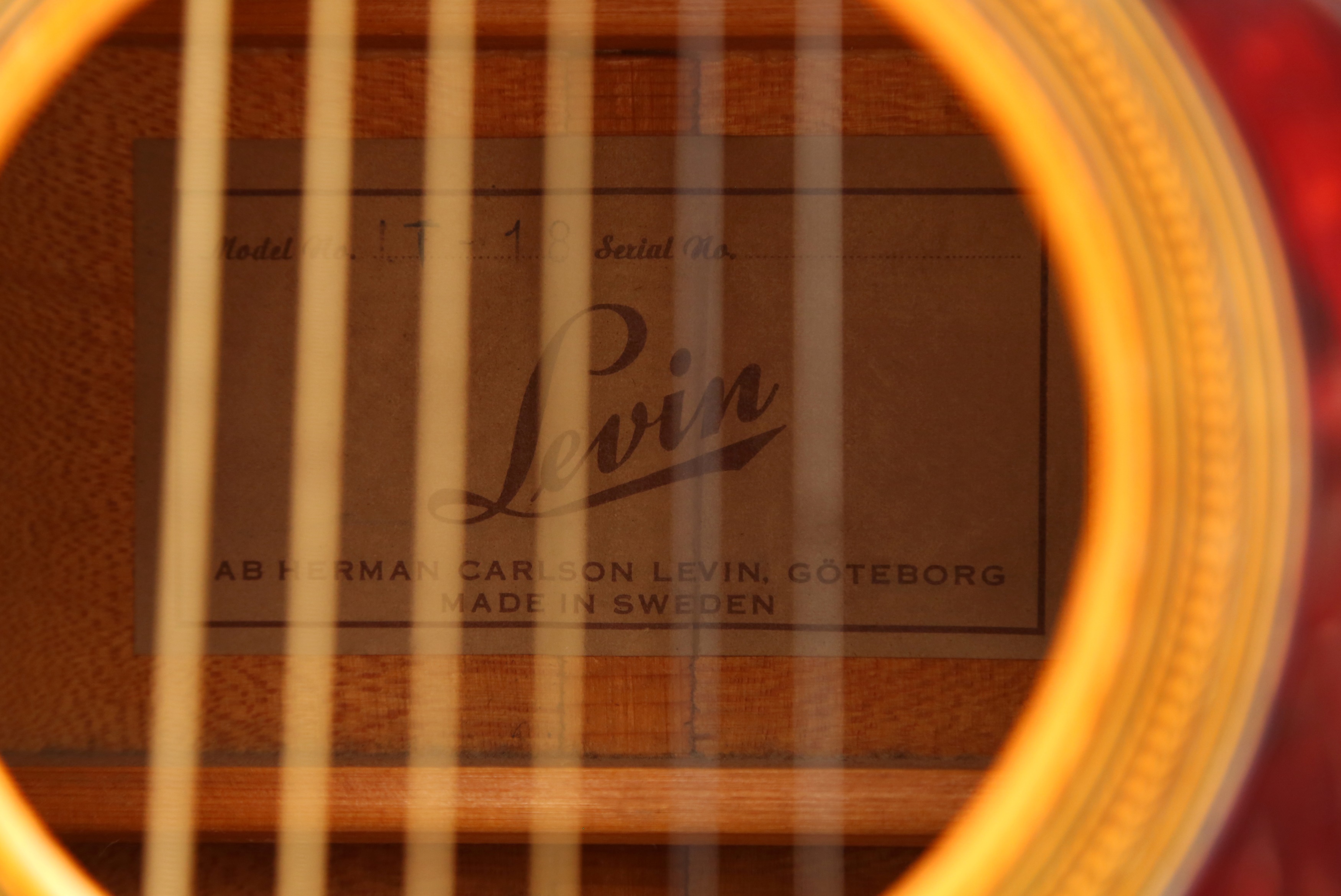 Lot 116 - A LEVIN LT-18 GOLIATH ACOUSTIC GUITAR,
