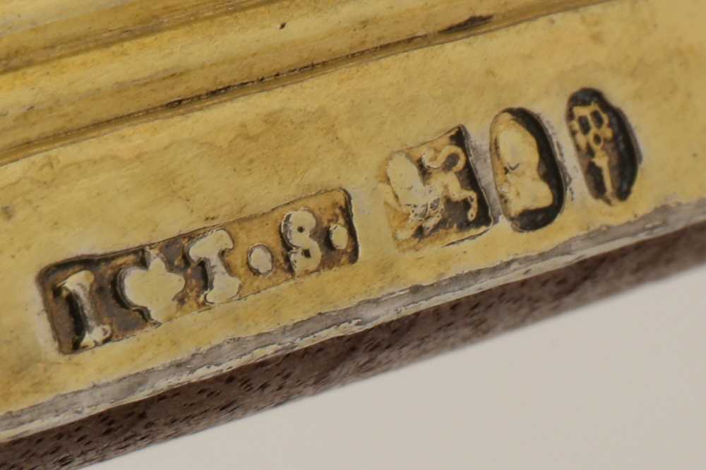 Lot 376 - A pair of George III sterling silver gilt