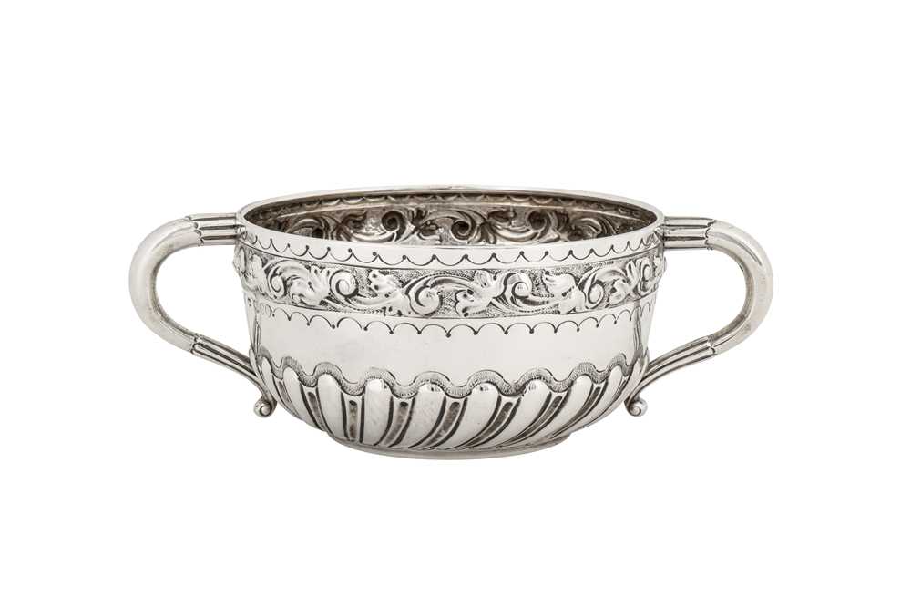 Lot 318 - A Victorian sterling silver twin handled