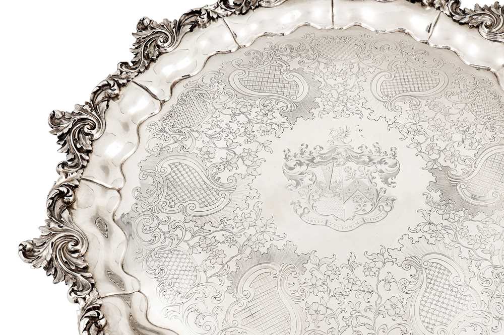 Lot 350 - A very large early Victorian sterling silver