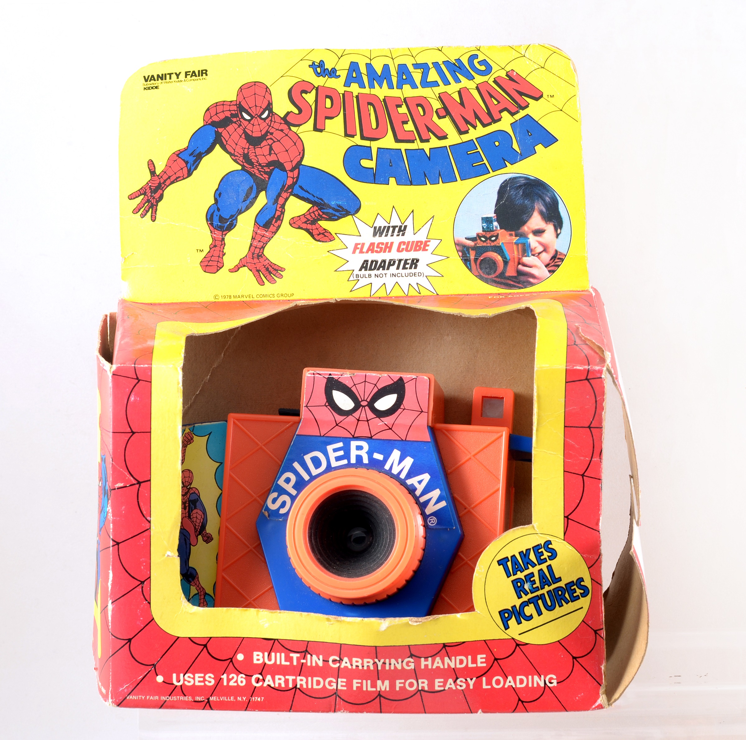 Lot 217 - A Rare 1980s Spiderman Camera, plus Yogi